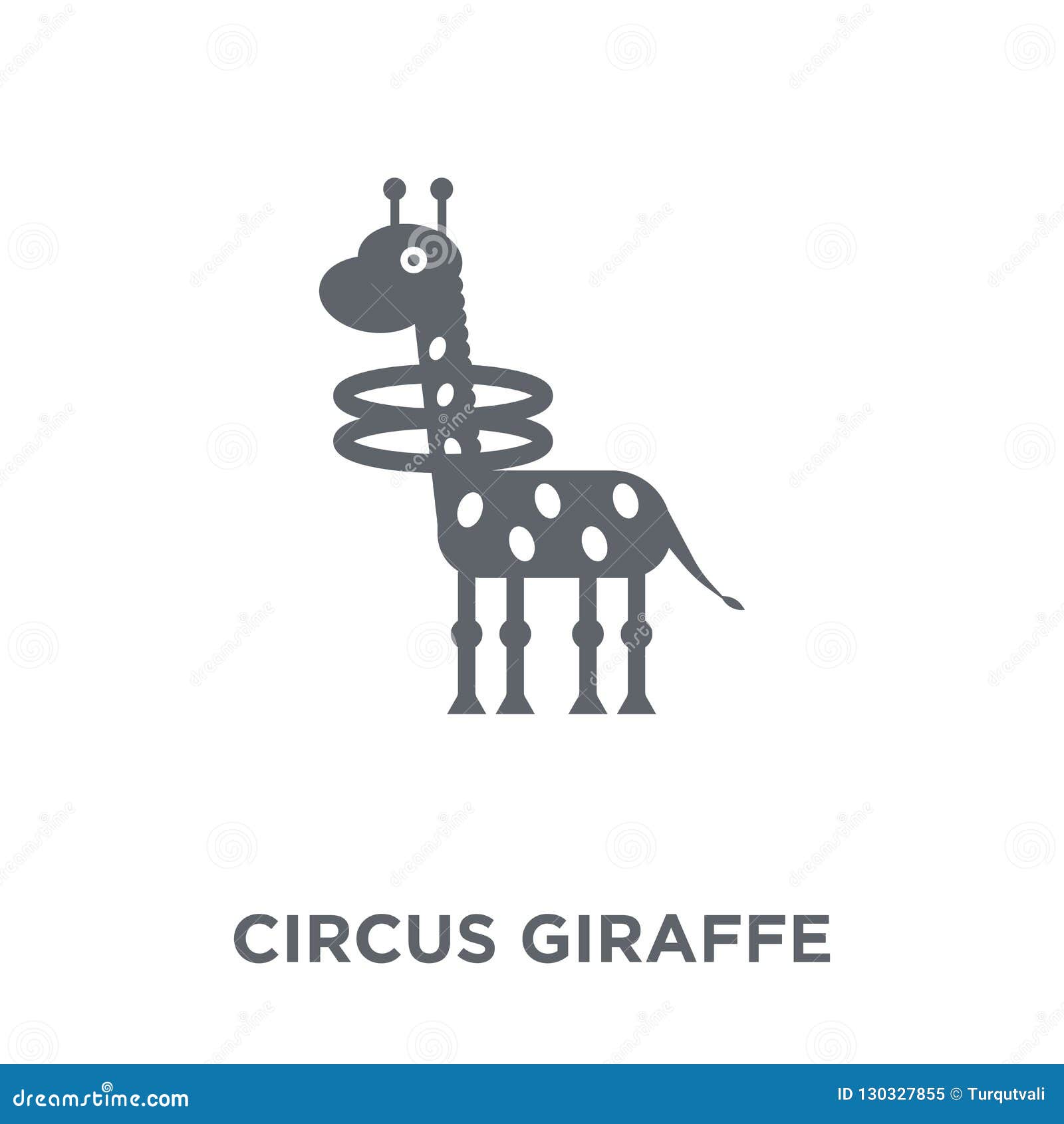Circus Giraffe Running On Ball Cartoon Vector | CartoonDealer.com #28289897