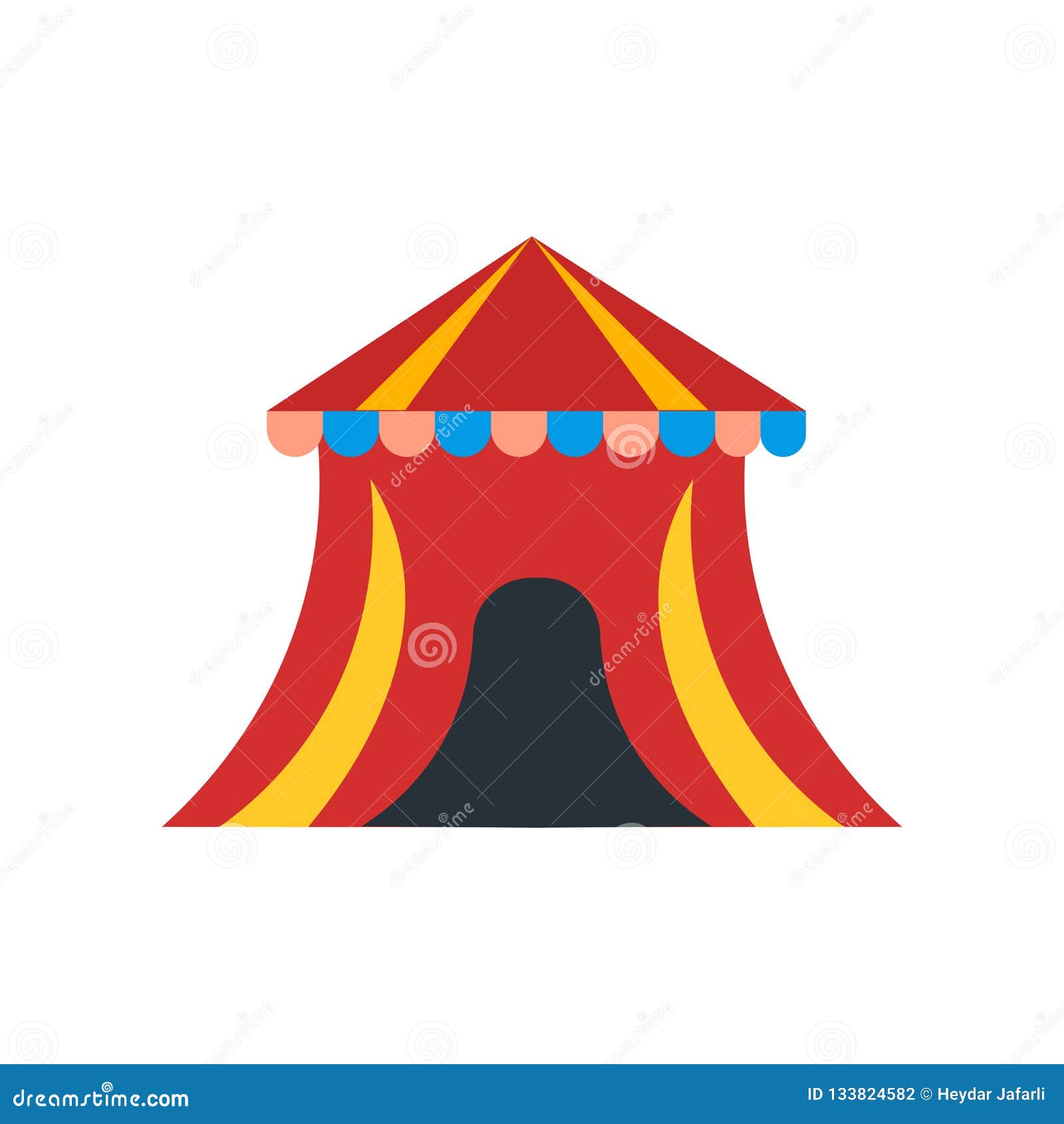 Circus Icon Vector Sign and Symbol Isolated on White Background, Circus ...