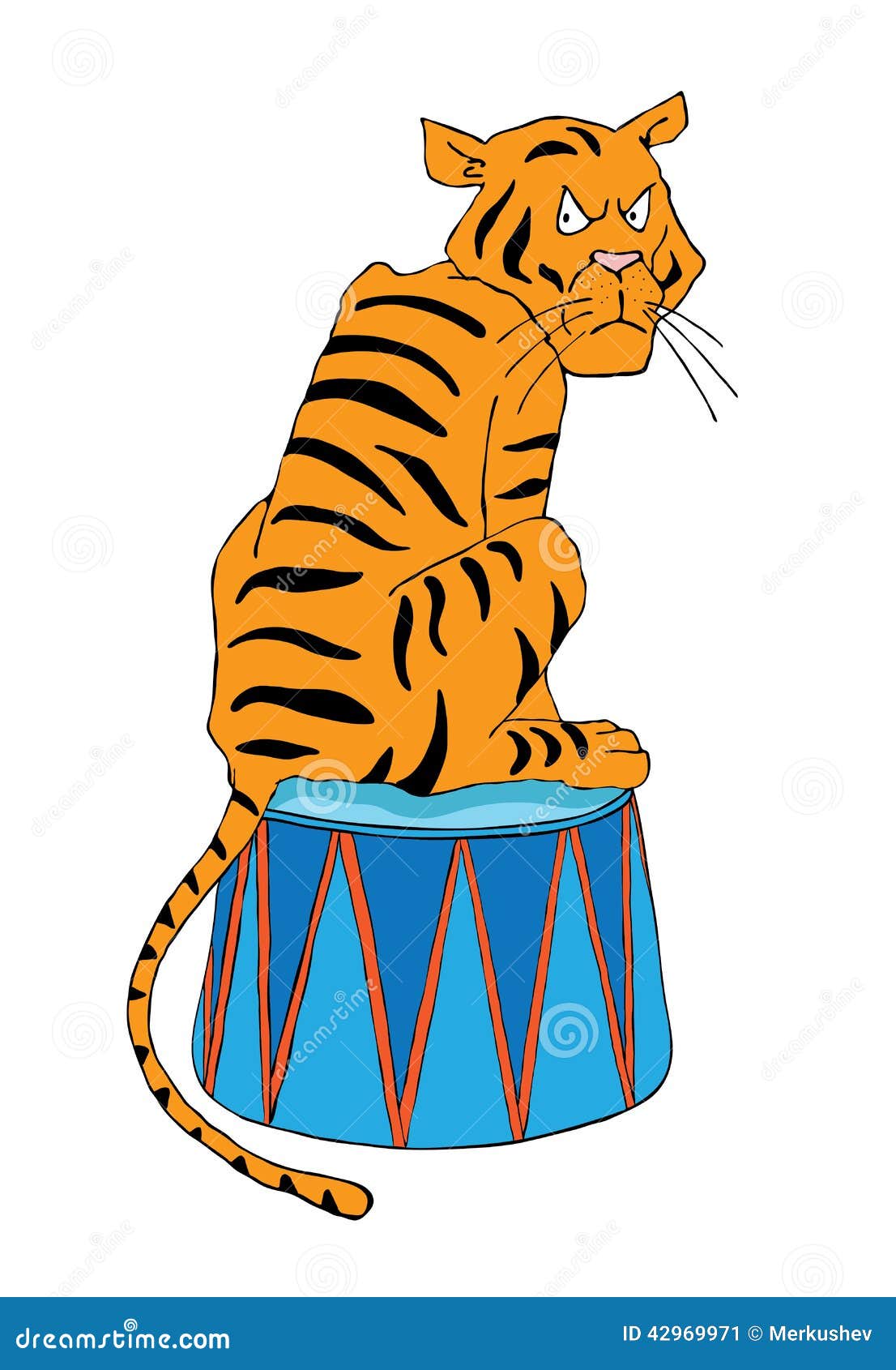 Circus Tiger Cartoon