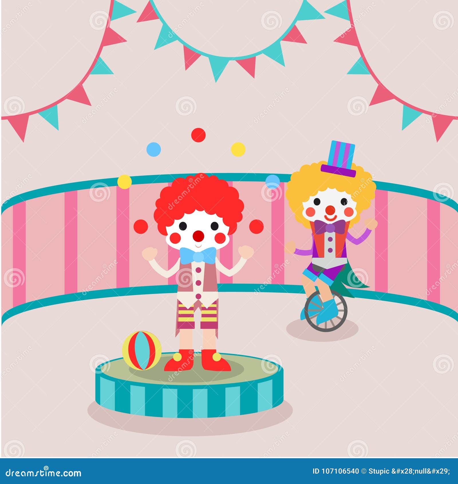 Circus Illustration Vector Art Logo Template and Illustration Stock ...