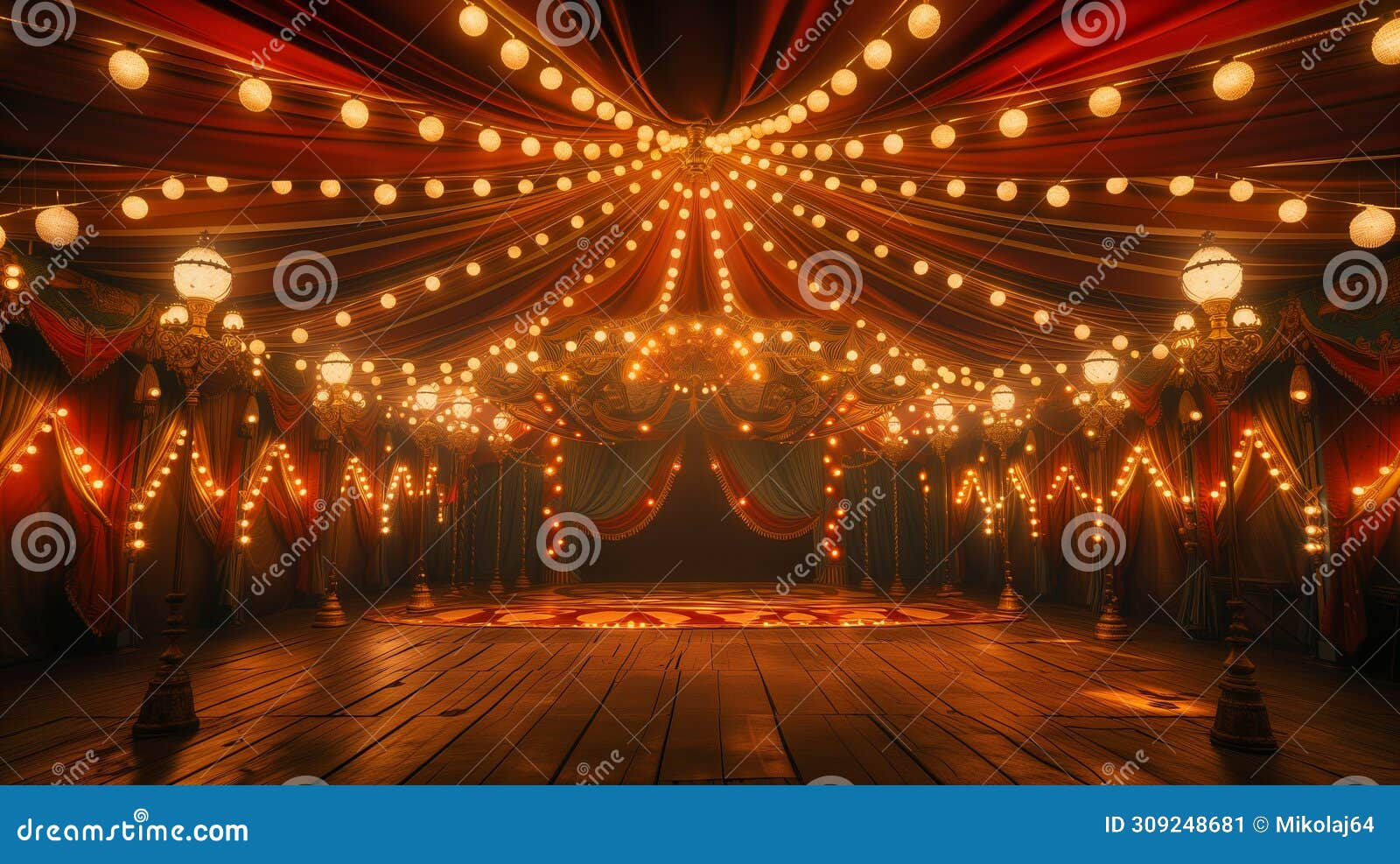Circus Tent - Generative AI Stock Illustration - Illustration of ...