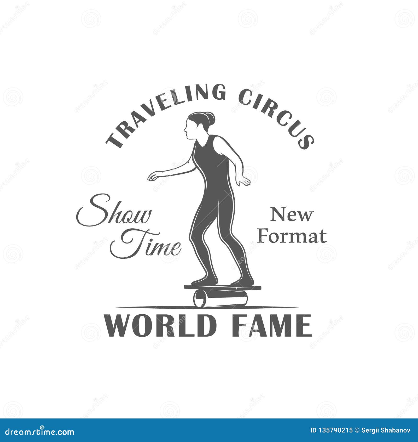 Circus Label Isolated on White Background Stock Vector - Illustration ...