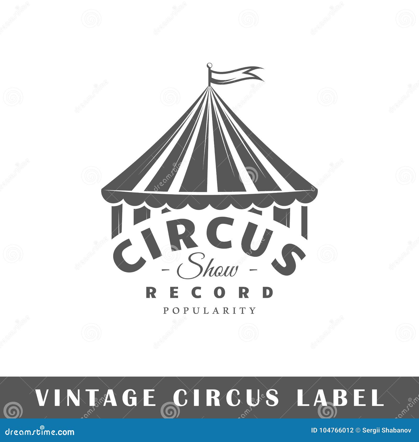 Circus Label Template Cartoon Vector | CartoonDealer.com #104400105