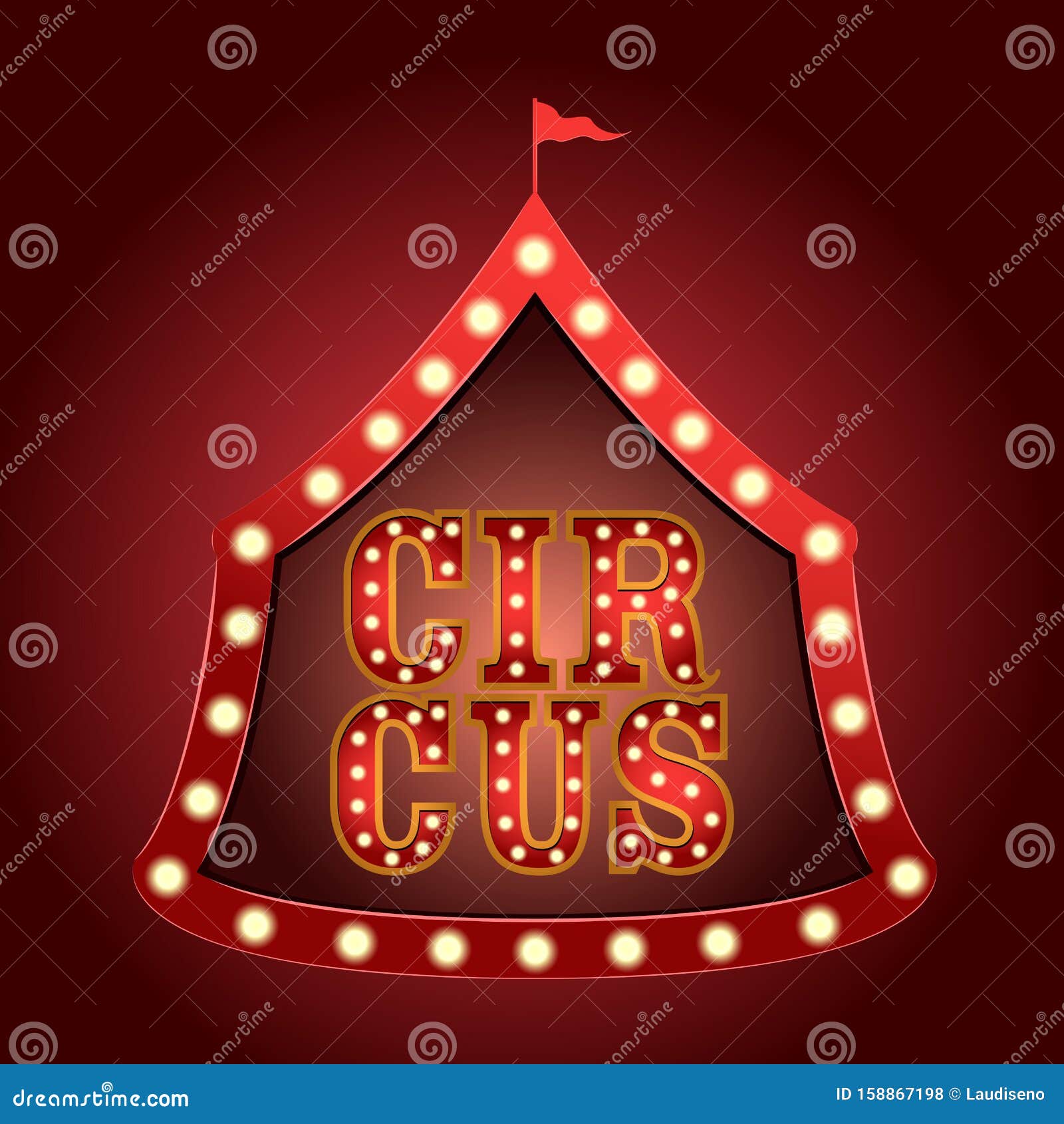Circus light poster stock vector. Illustration of cabaret - 158867198
