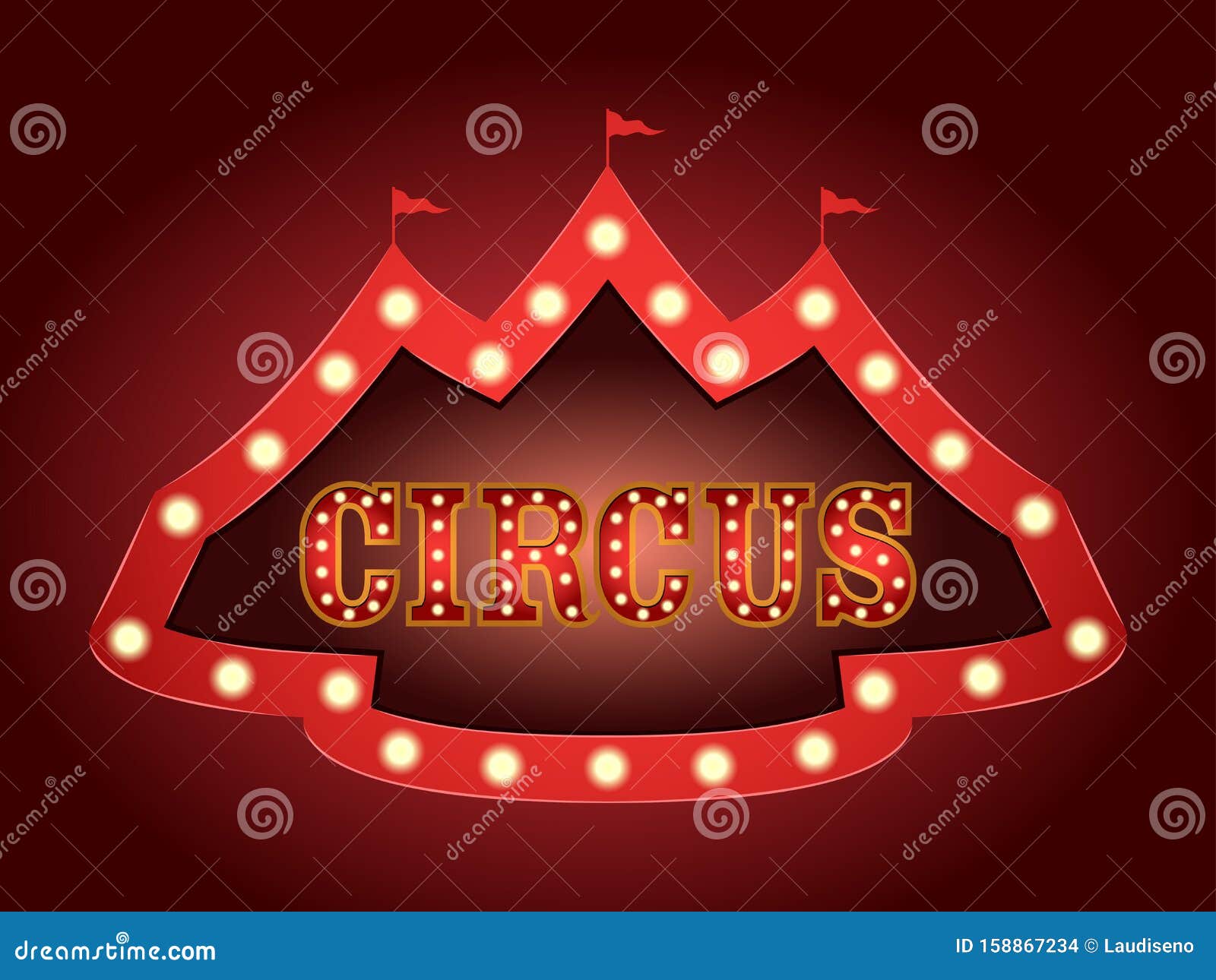 Circus light poster stock vector. Illustration of star - 158867234