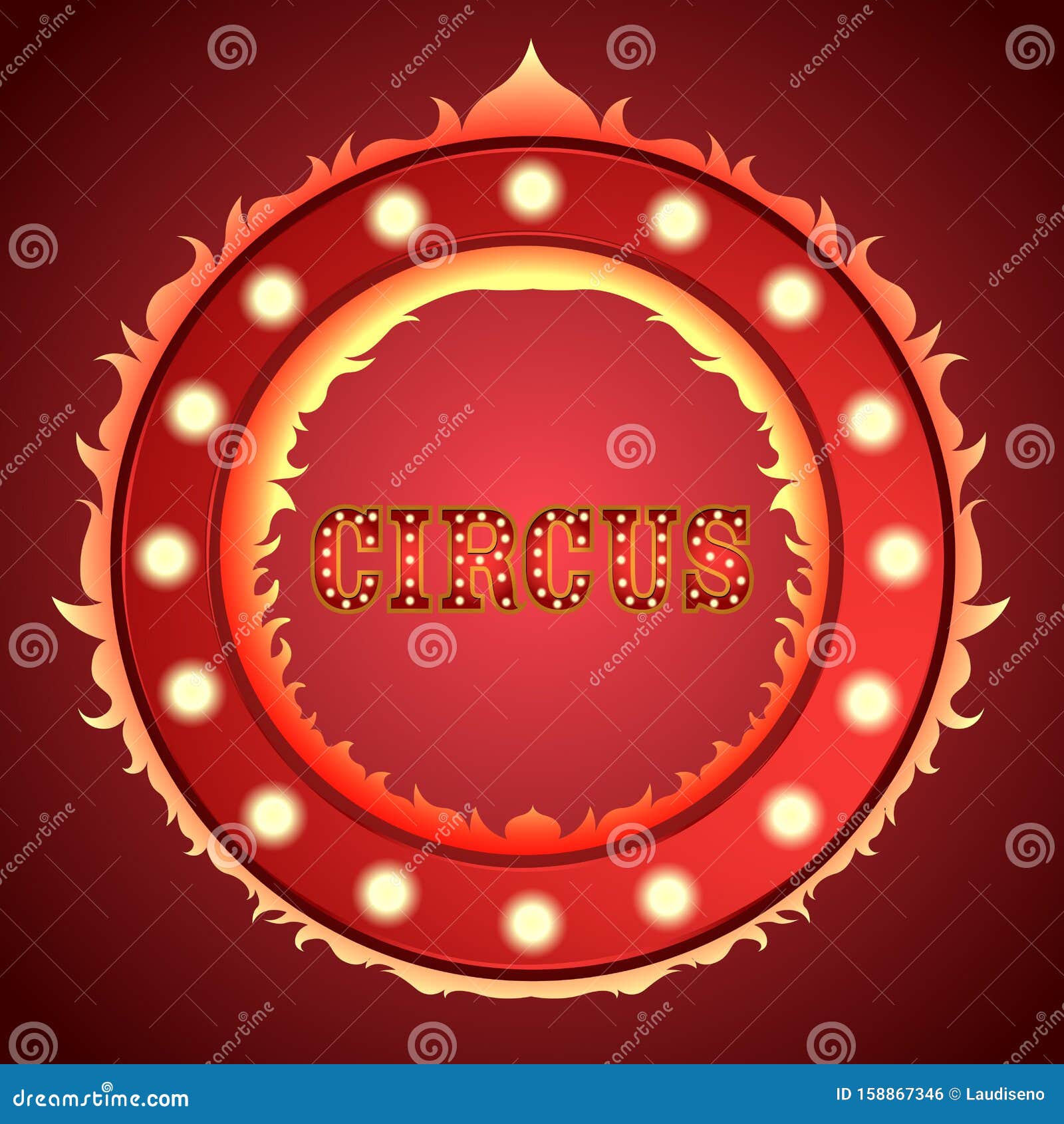 Circus light poster stock vector. Illustration of event - 158867346
