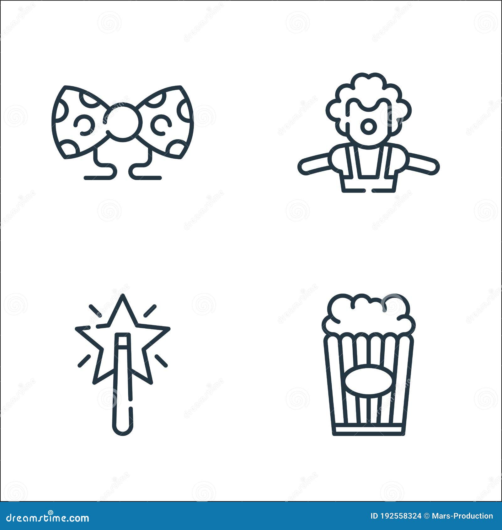 Linear Popcorn Icon From Circus Outline Collection. Thin Line Popcorn ...