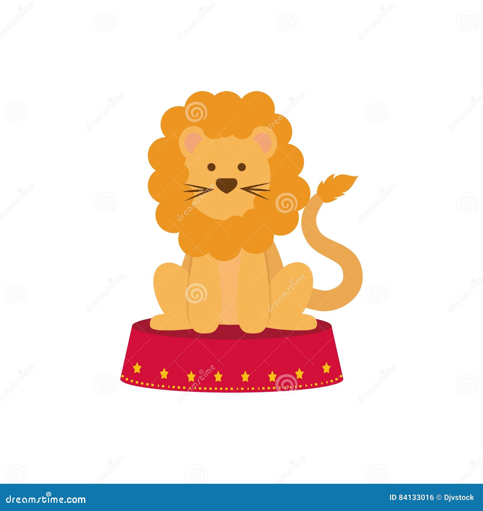 Circus lion cartoon stock illustration. Illustration of artistic - 84133016