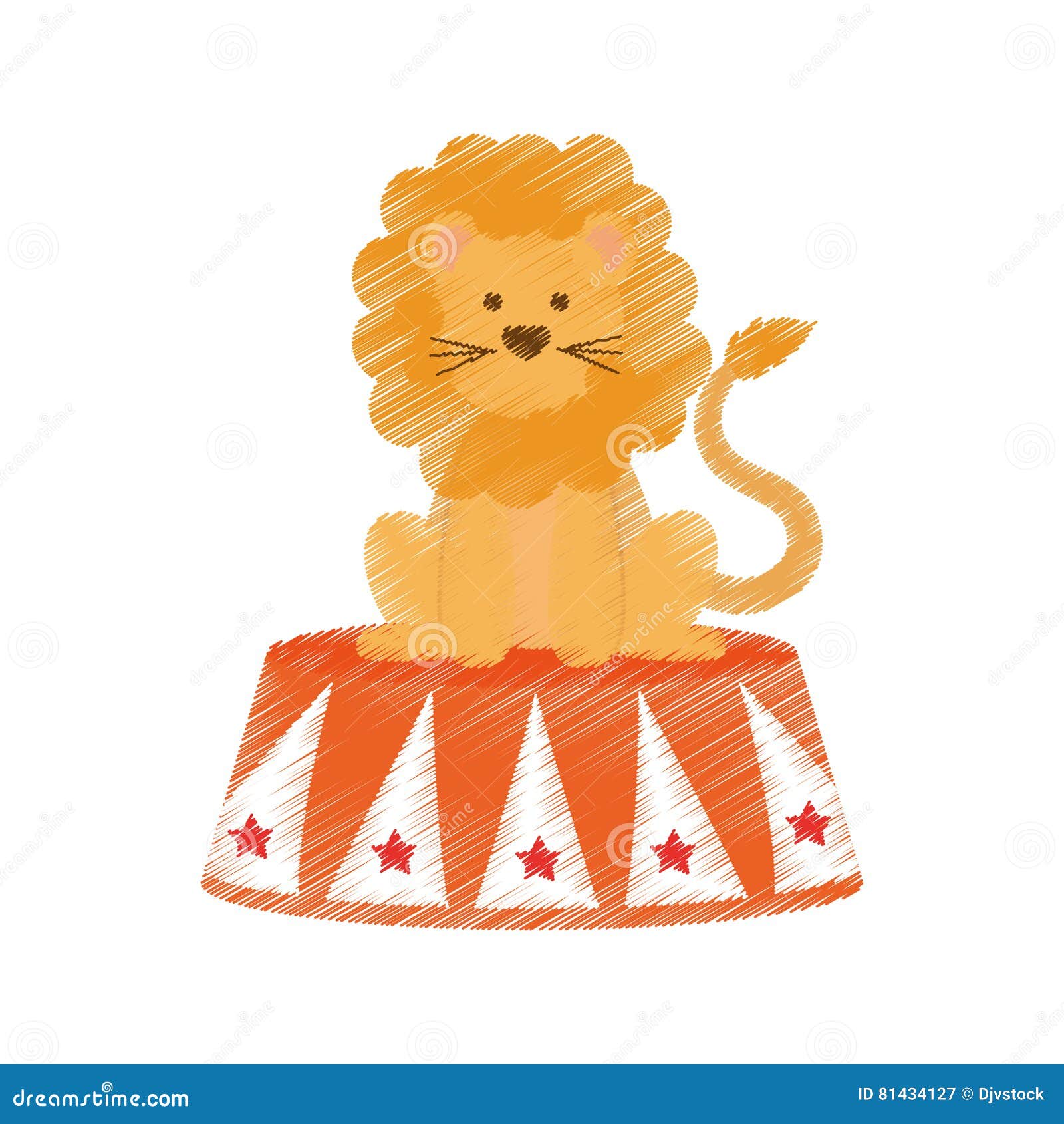 Circus lion cartoon stock vector. Illustration of cute - 81434127