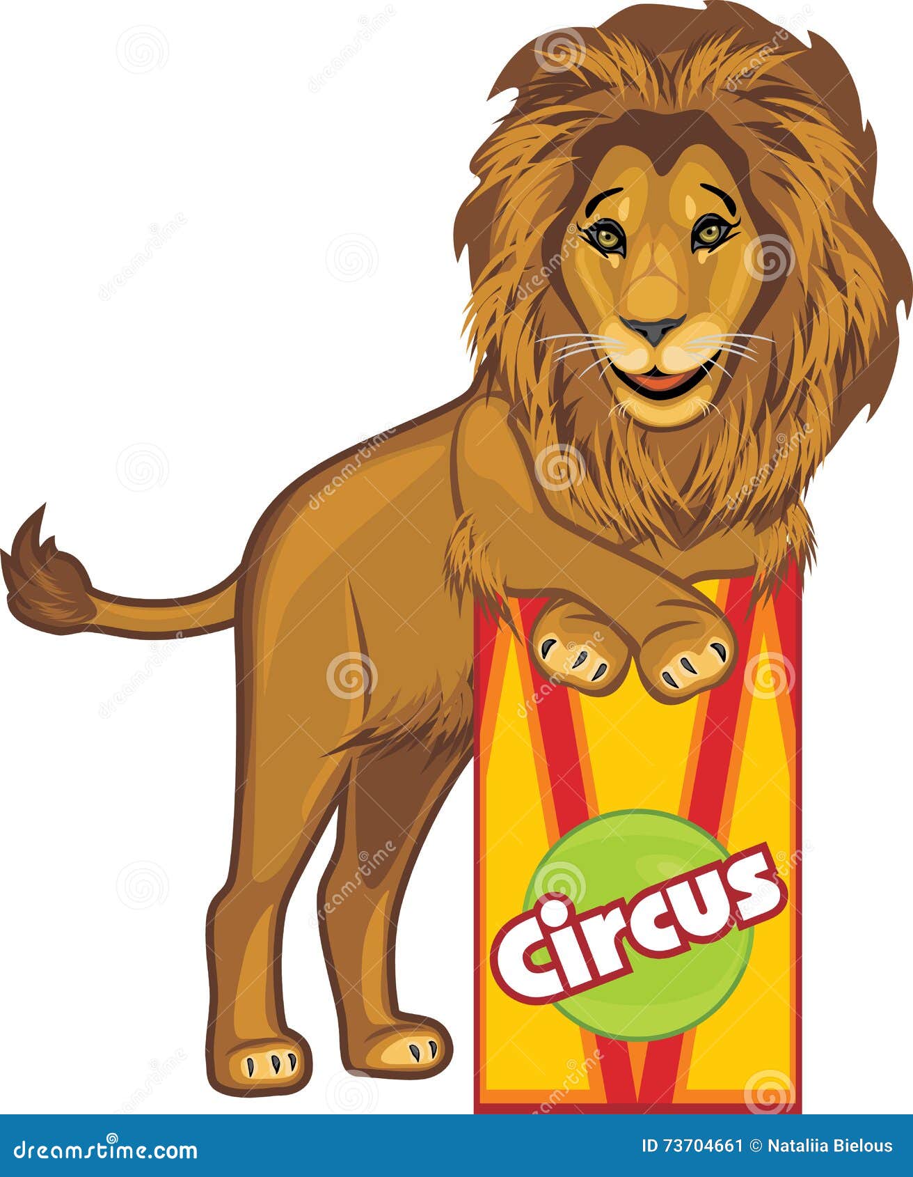 Circus Lion Cartoon Stock Illustration | CartoonDealer.com #84133645