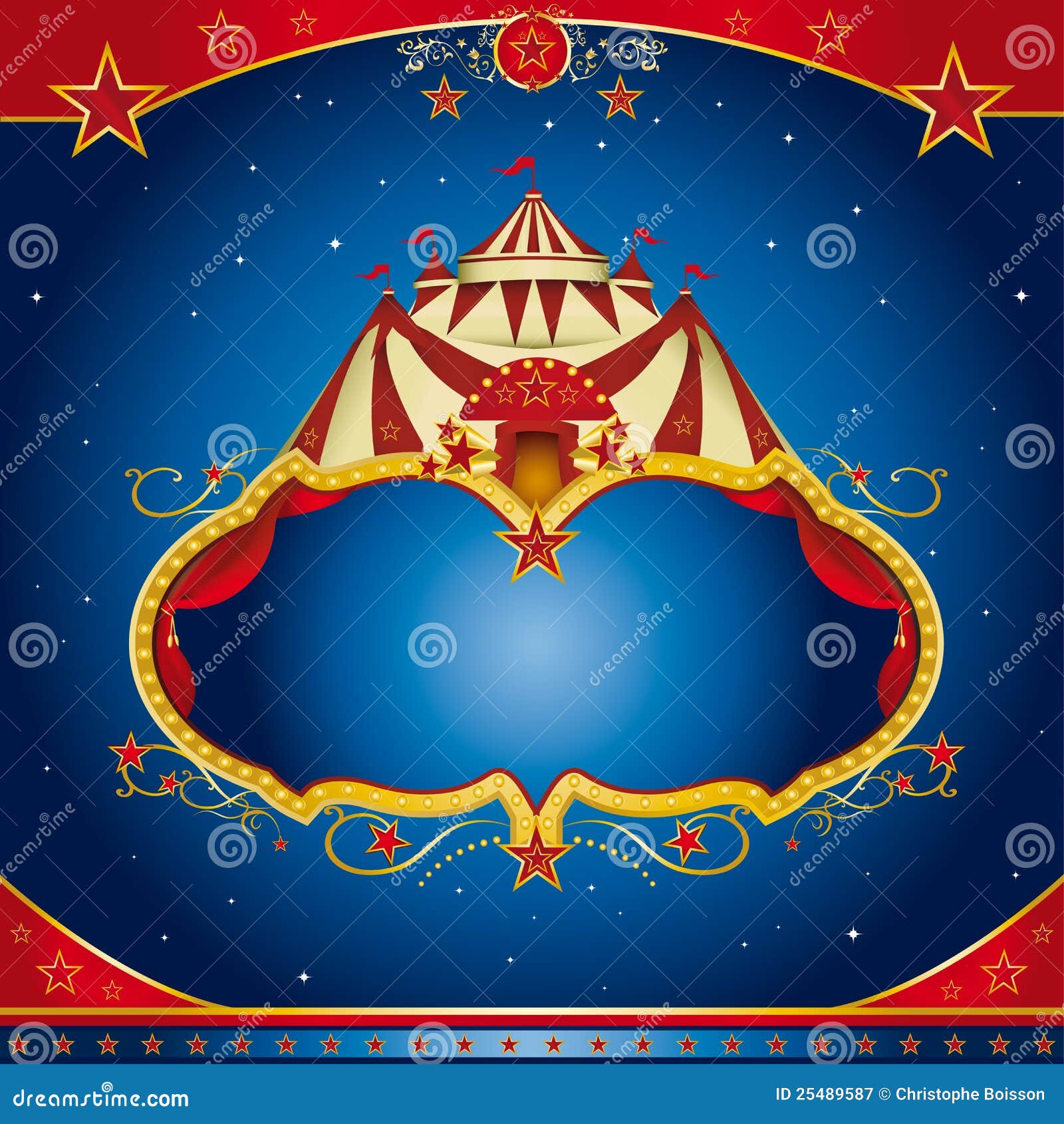 Circus magic leaflet stock vector. Illustration of baroque - 25489587