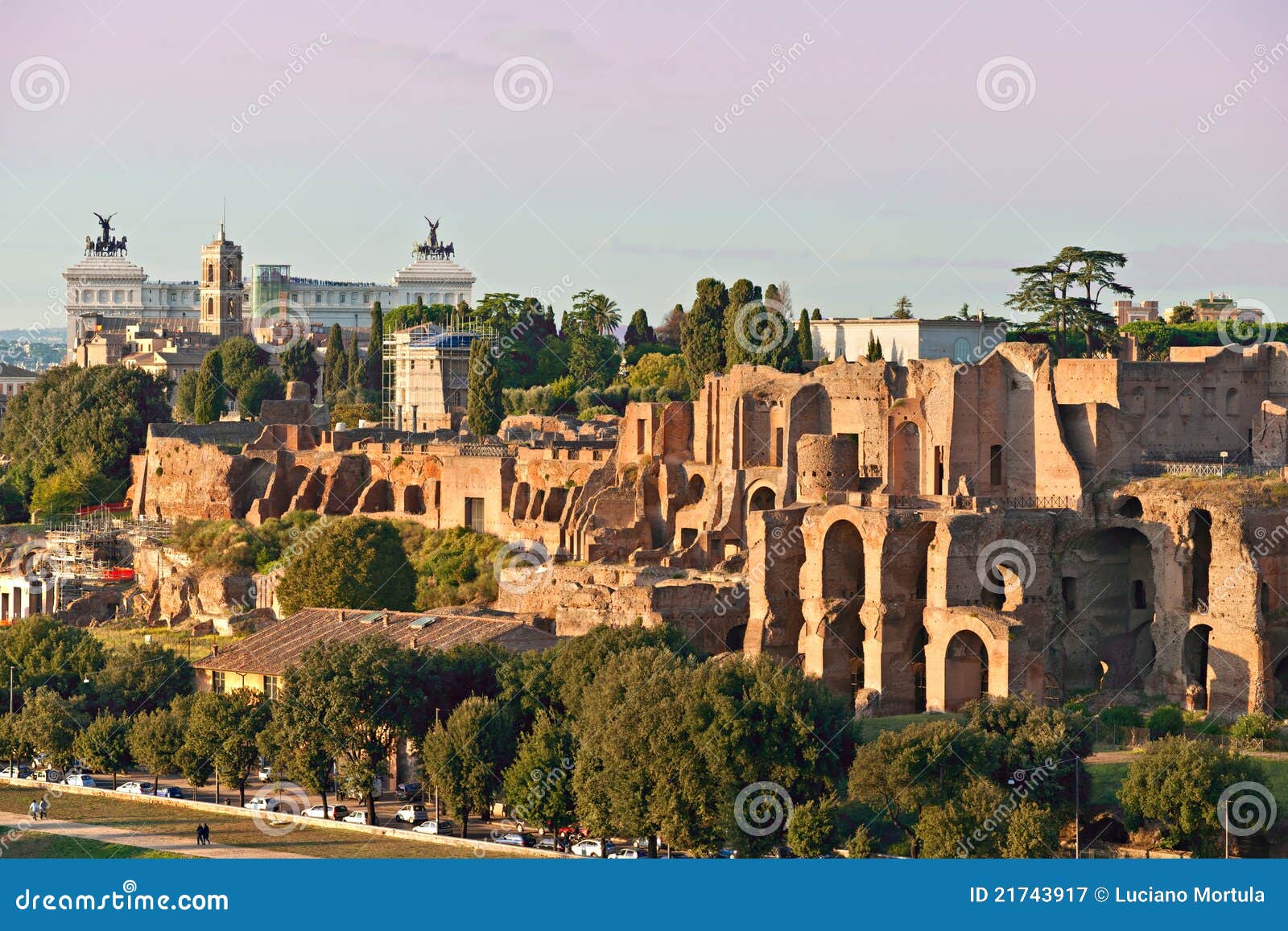 Circus Maximus at Sunset, Rome, Italy Stock Image - Image of column ...
