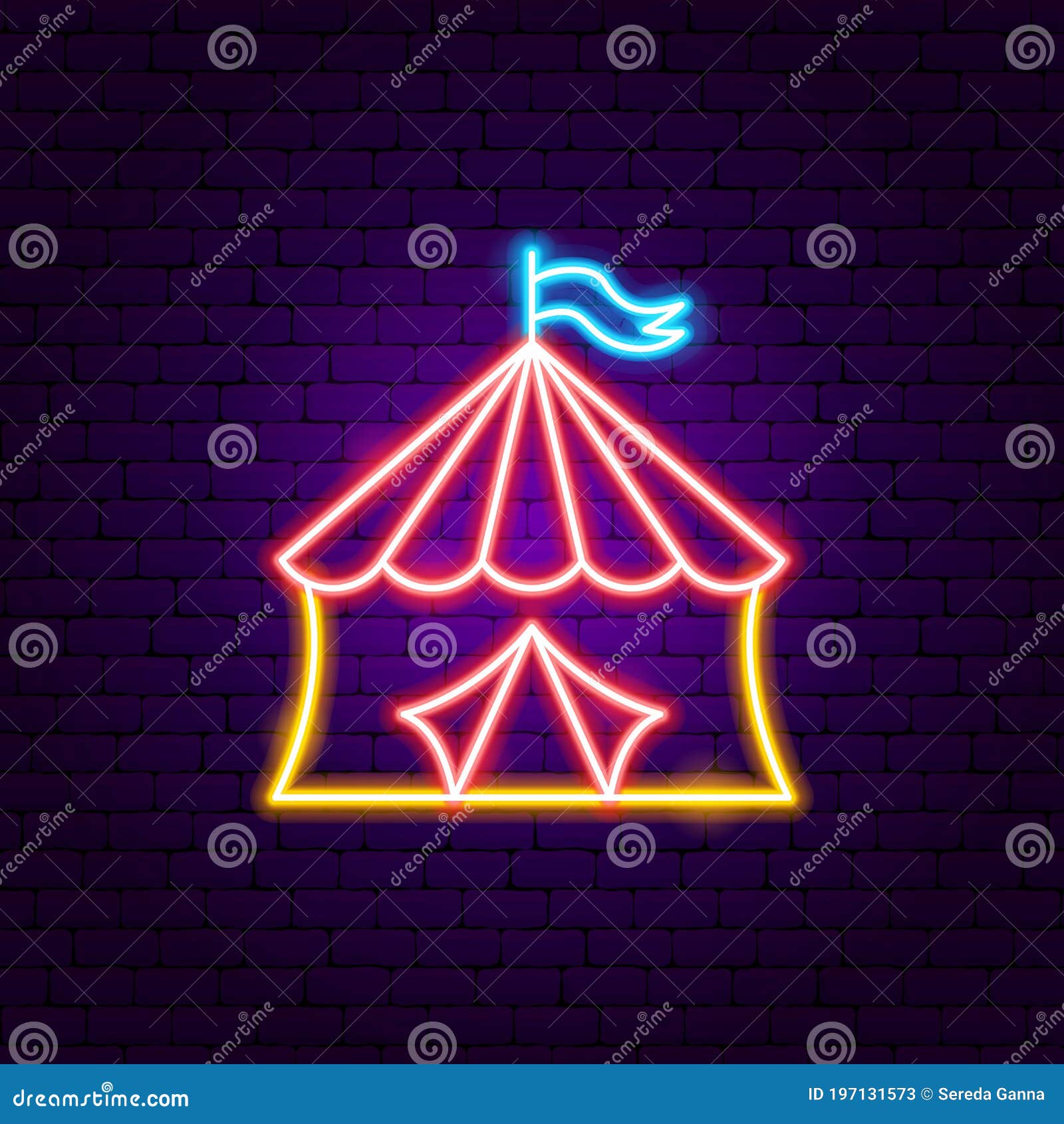 Circus Neon Sign stock vector. Illustration of leisure - 197131573