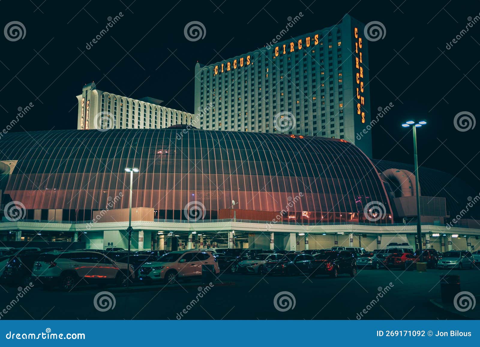 Circus Circus at Night, Las Vegas, Nevada Editorial Photography - Image ...