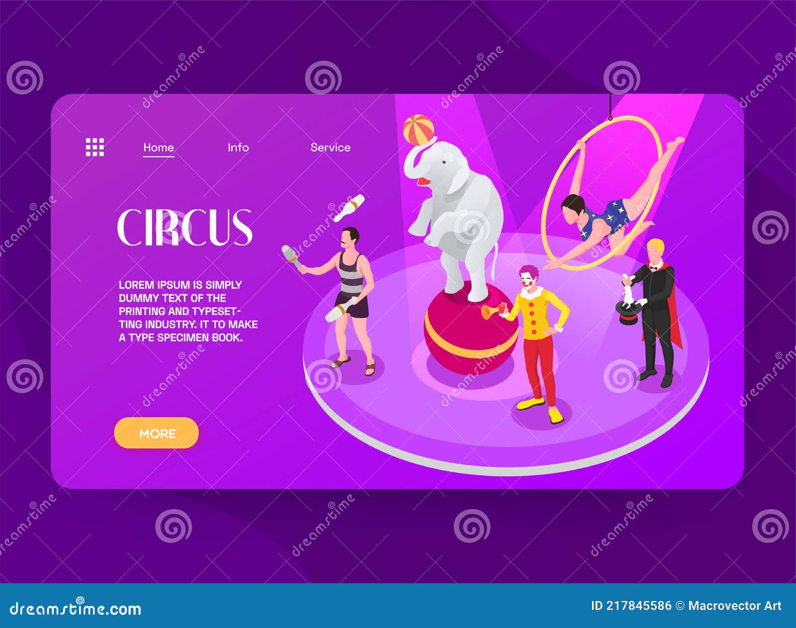 Circus Page Design stock vector. Illustration of design - 217845586