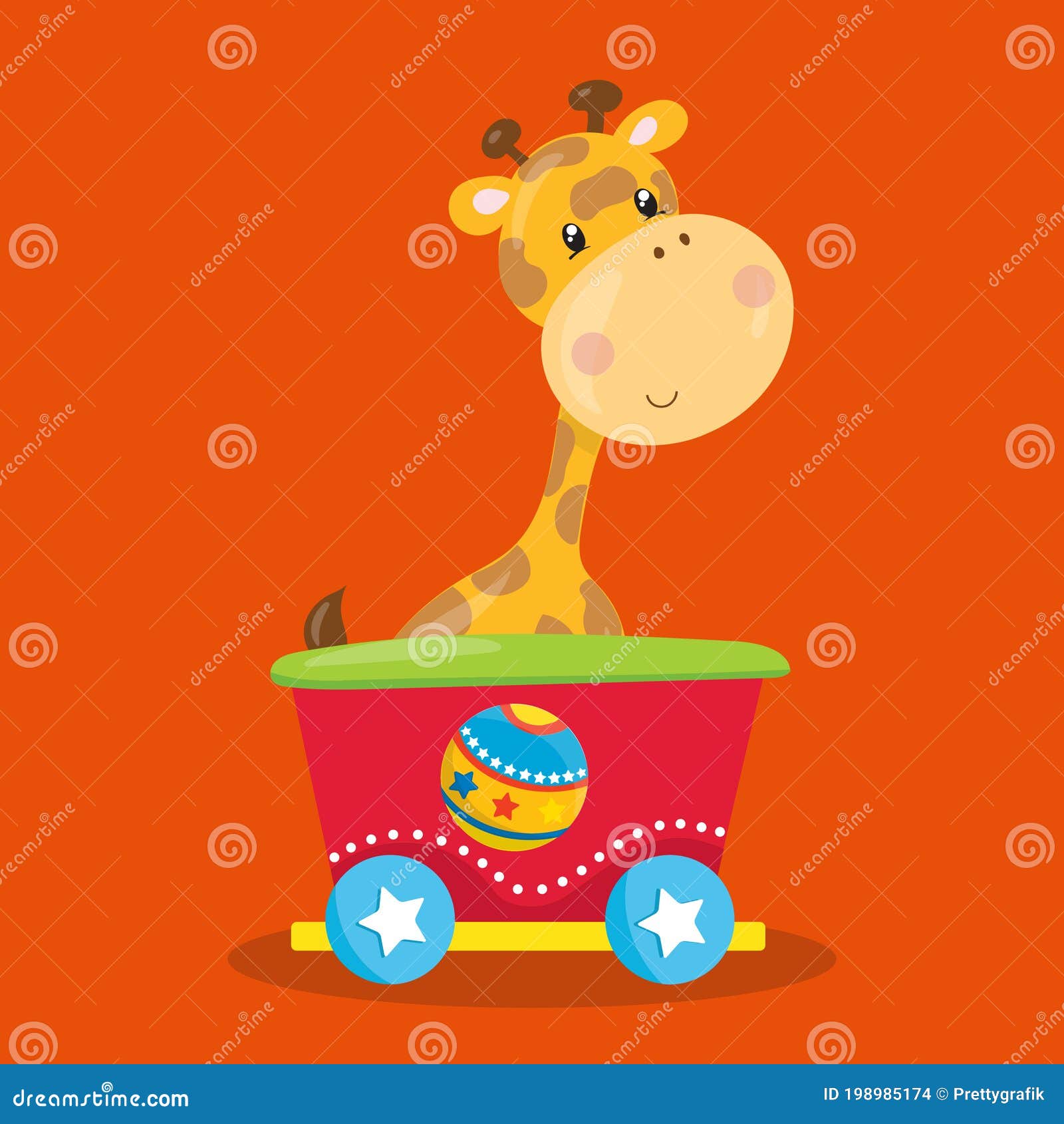 Circus Party Train Giraffe 04 Stock Vector - Illustration of vector ...