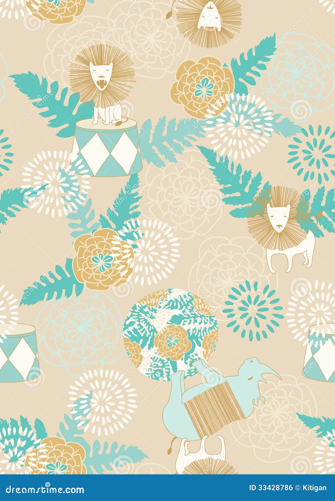 Circus Pattern stock vector. Illustration of blue, decoration - 33428786