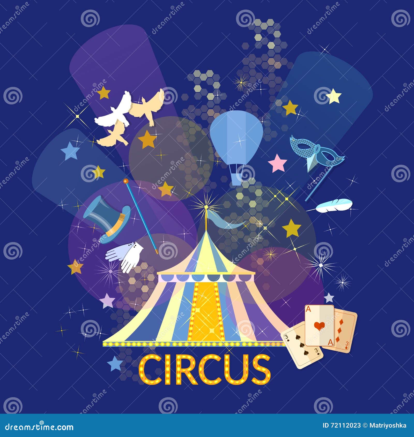 Circus Performance Concept Circus Show Circus Tent Stock Vector ...