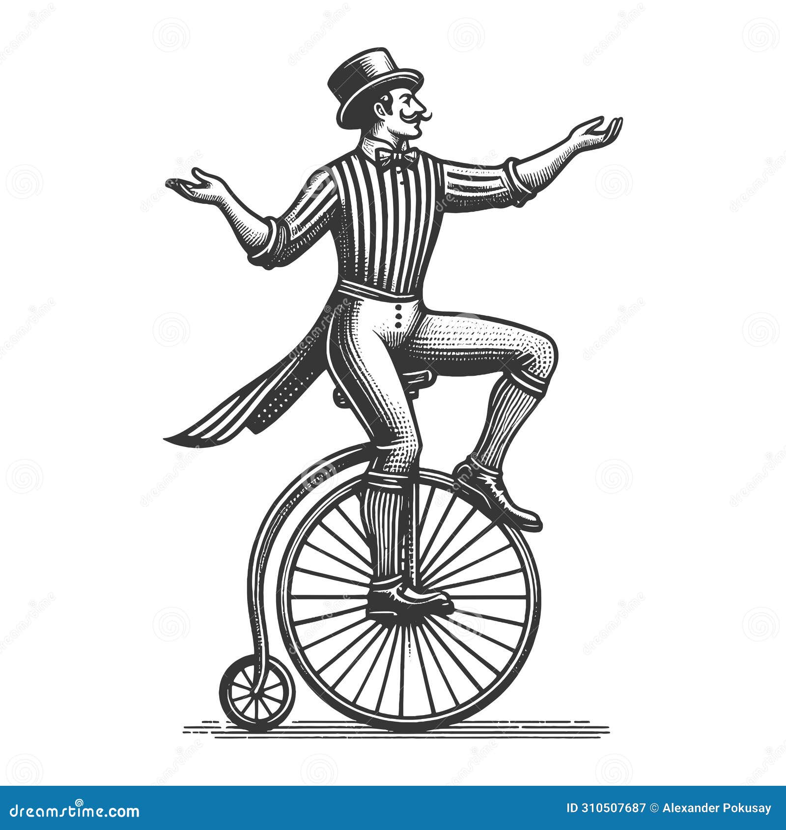 Circus Performer Acrobat Rides Bicycle Raster Stock Illustration ... Circus Performer Acrobat Rides Bicycle Raster Stock Illustration ...