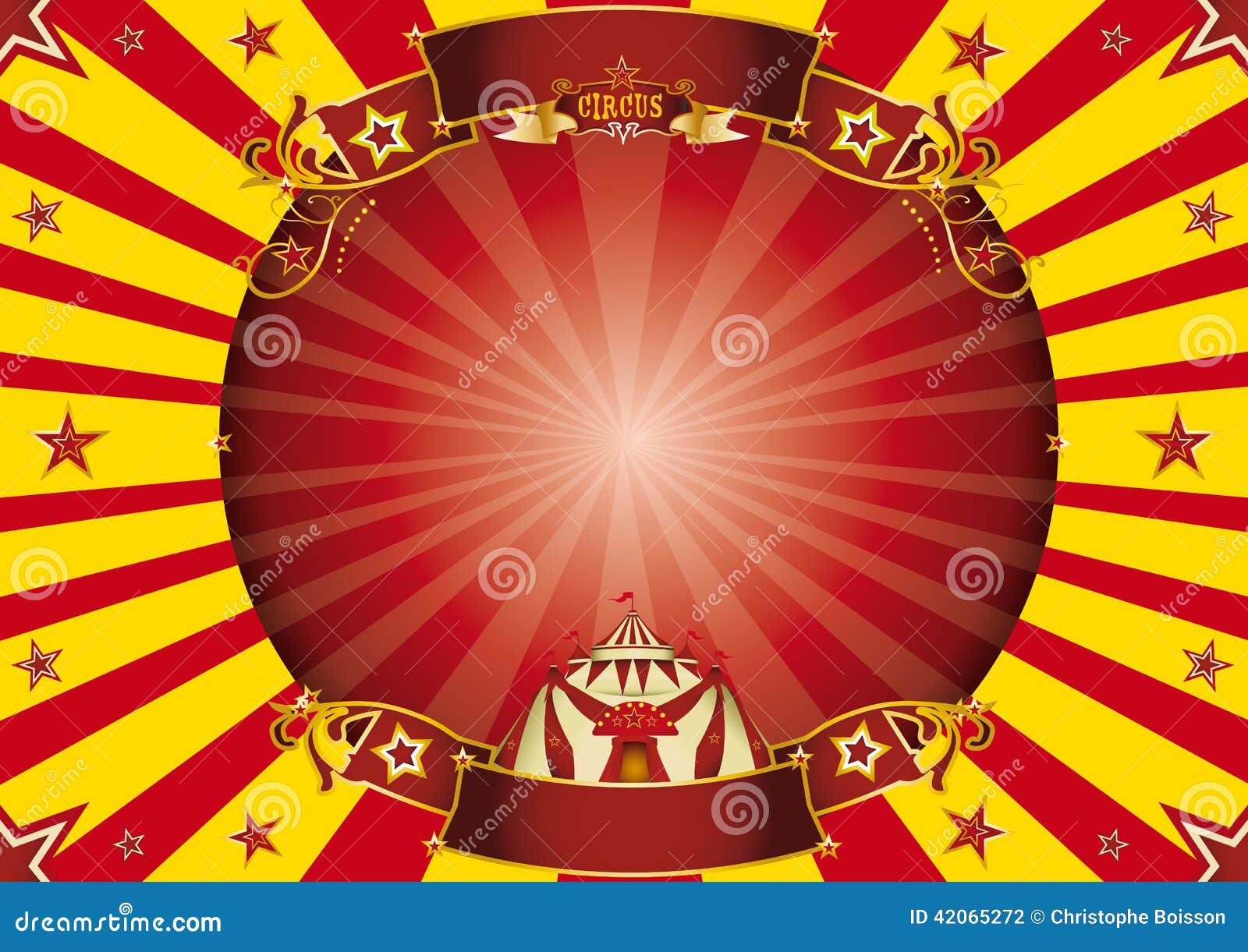 Circus Red and Yellow Horizontal Background Stock Vector - Illustration ...