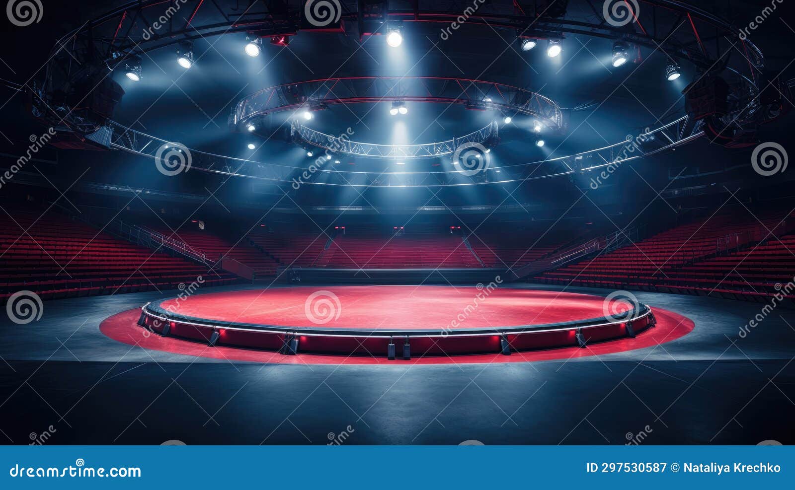 Circus Ring and Chairs for People. Circus Arena Stock Image - Image of ...