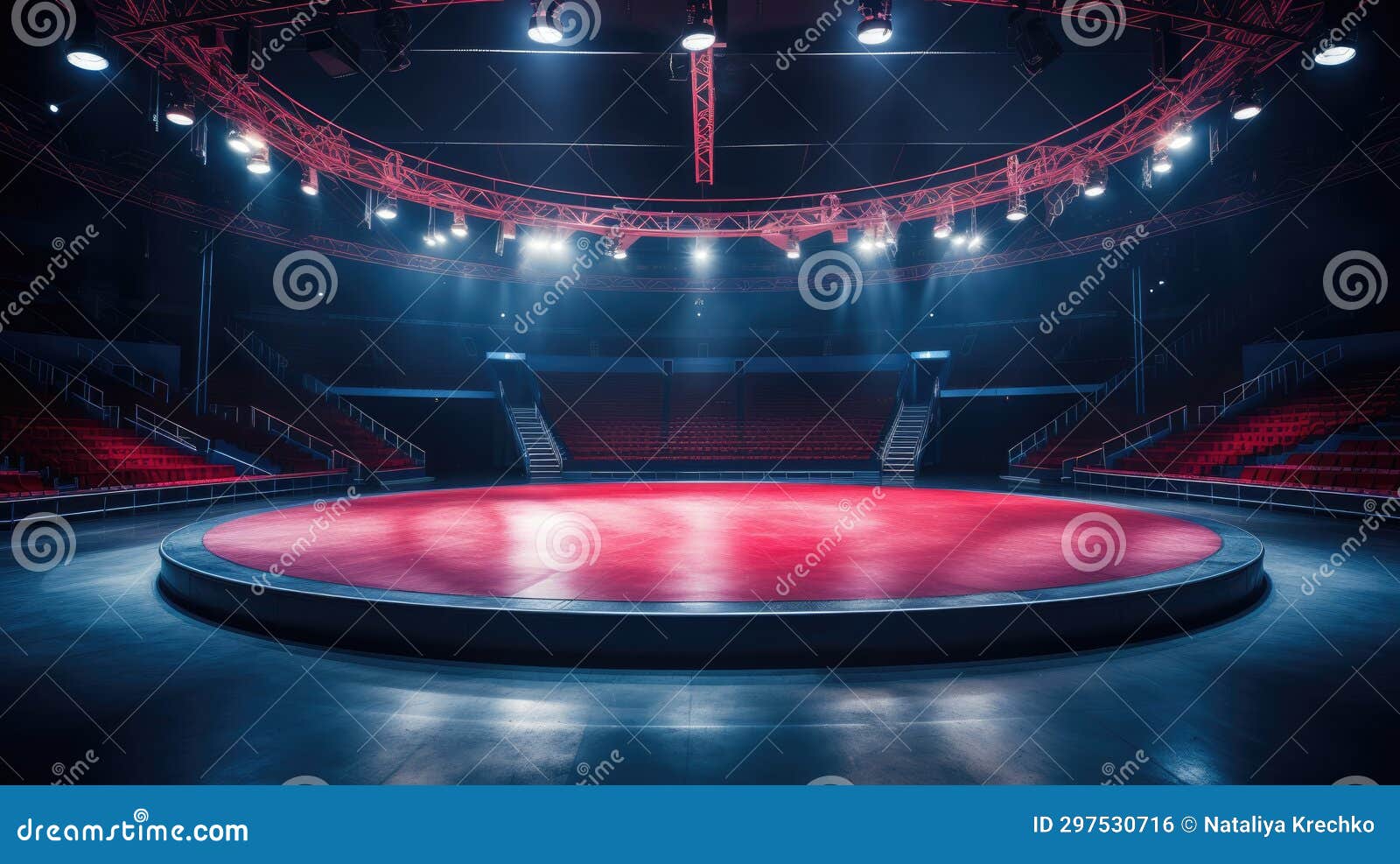 Circus Ring and Chairs for People. Circus Arena Stock Photo - Image of ...