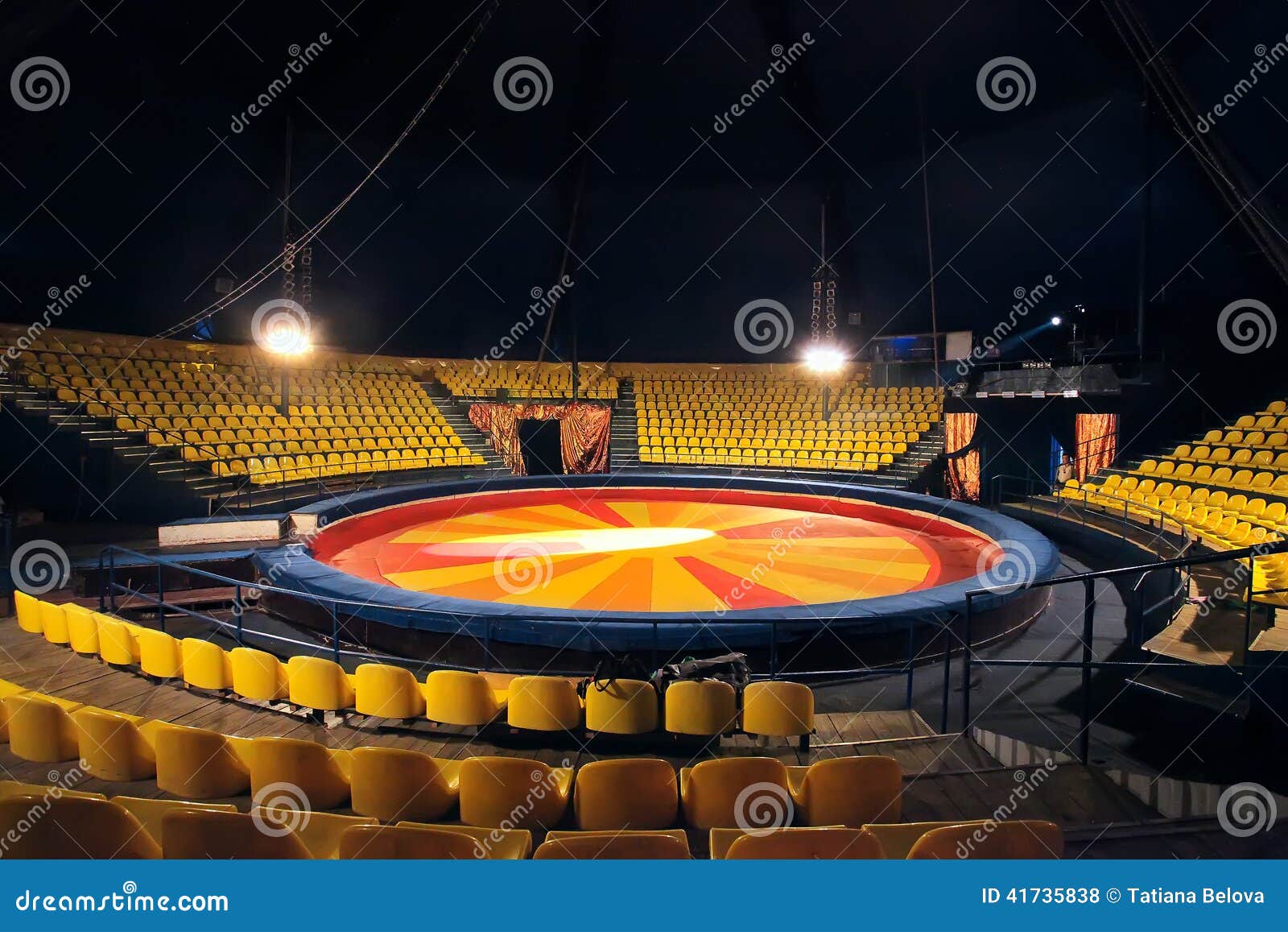Circus Ring and Chairs for People Stock Photo - Image of chair ...