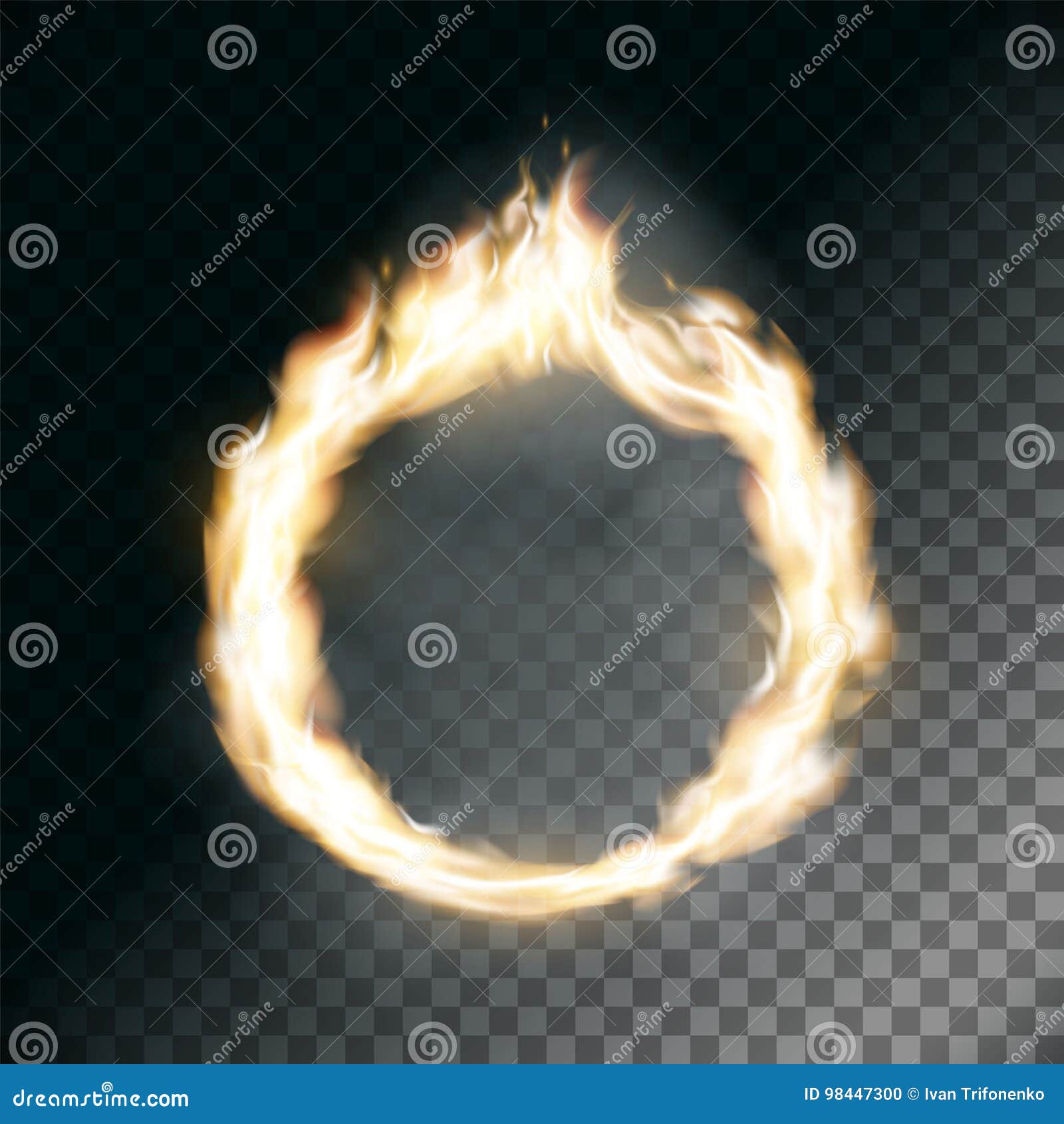 Circus Ring Of Fire Icon, Cartoon Style Vector Illustration ...