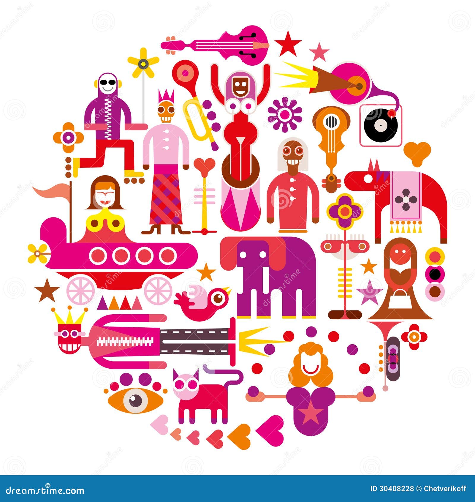 Circus Ring - Round Vector Illustration Stock Vector - Illustration of ...