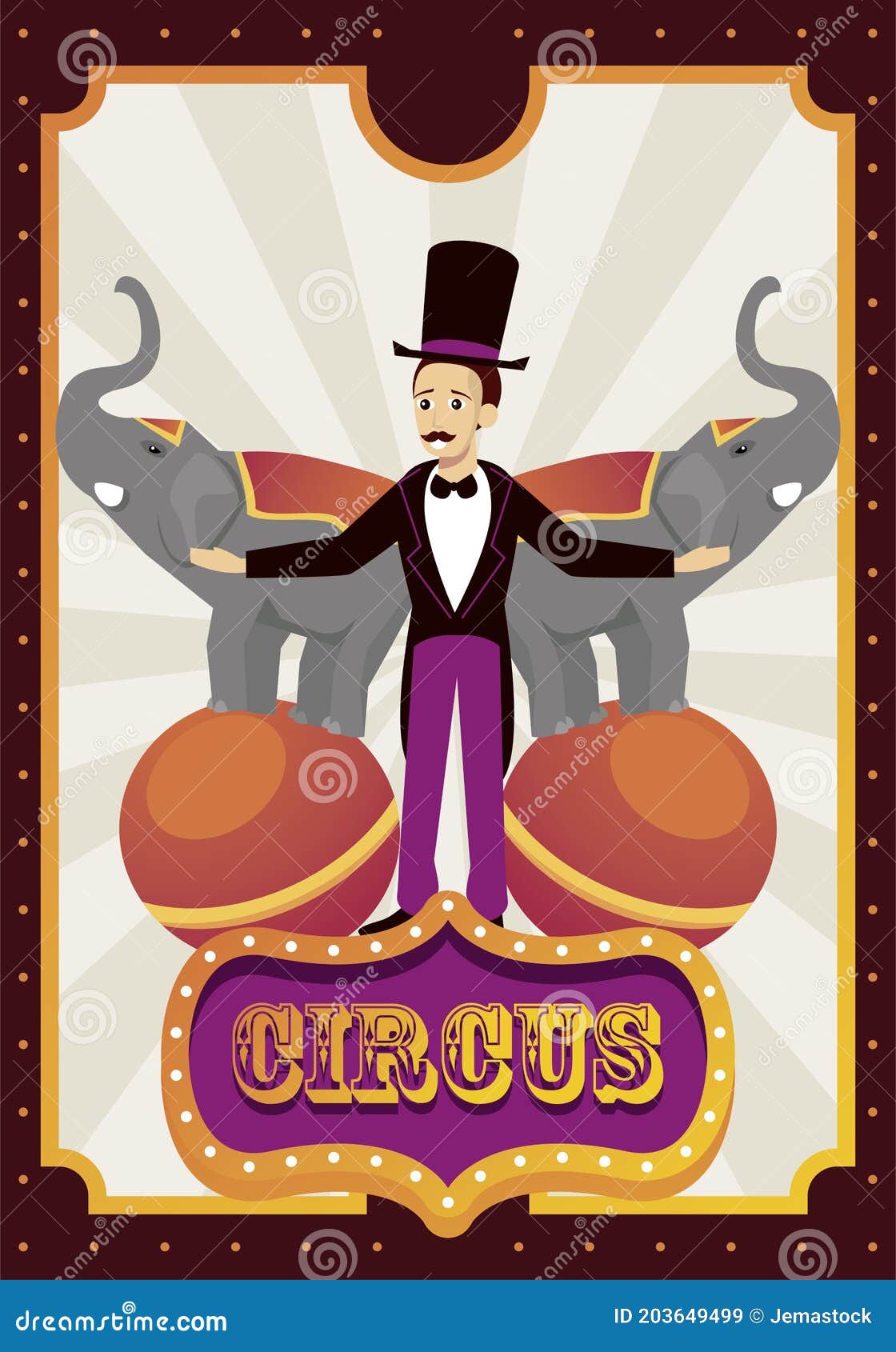 Circus Ringmaster Bullhorn Crest Cartoon | CartoonDealer.com #50011793