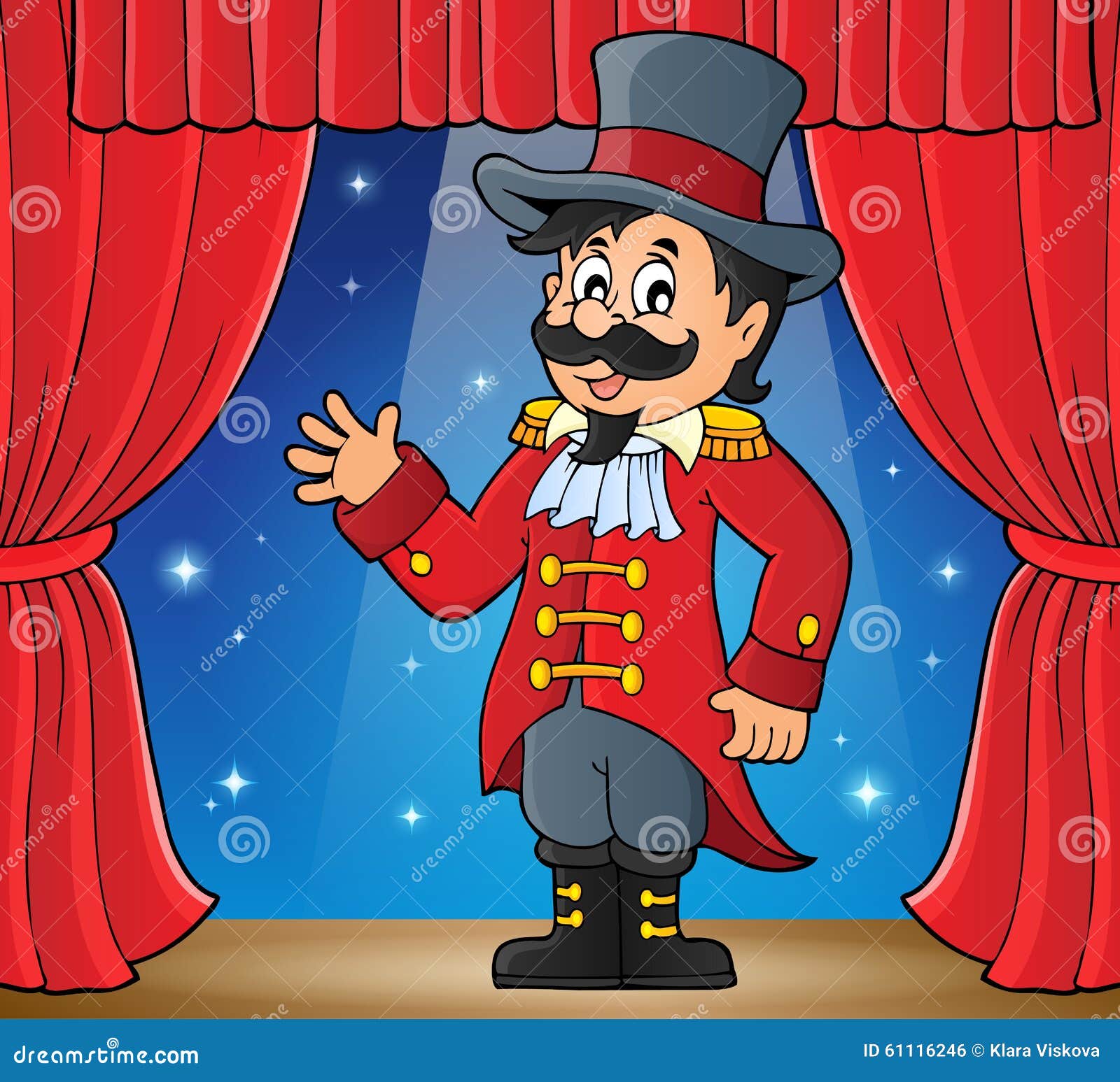 Circus Ringmaster Bullhorn Crest Cartoon | CartoonDealer.com #50011793