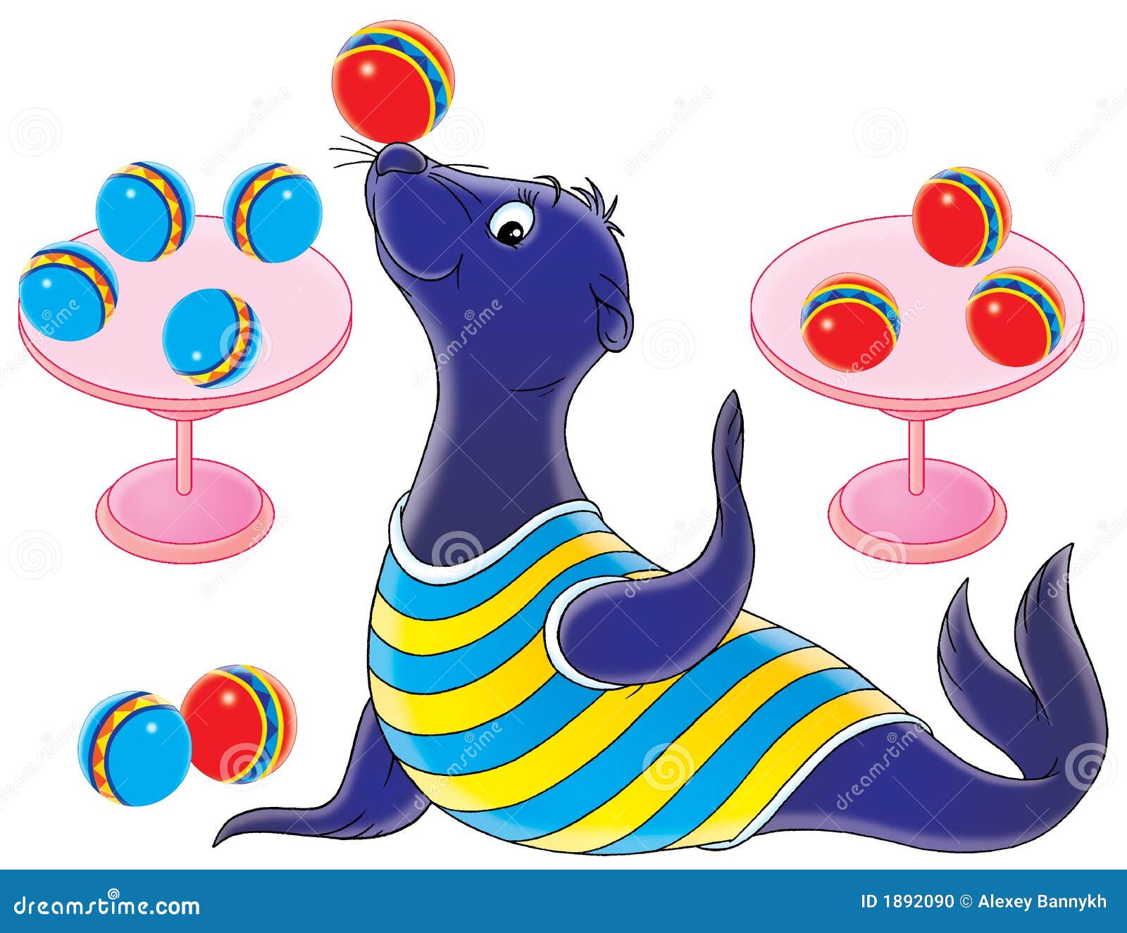 Circus seal stock illustration. Illustration of amusing - 1892090