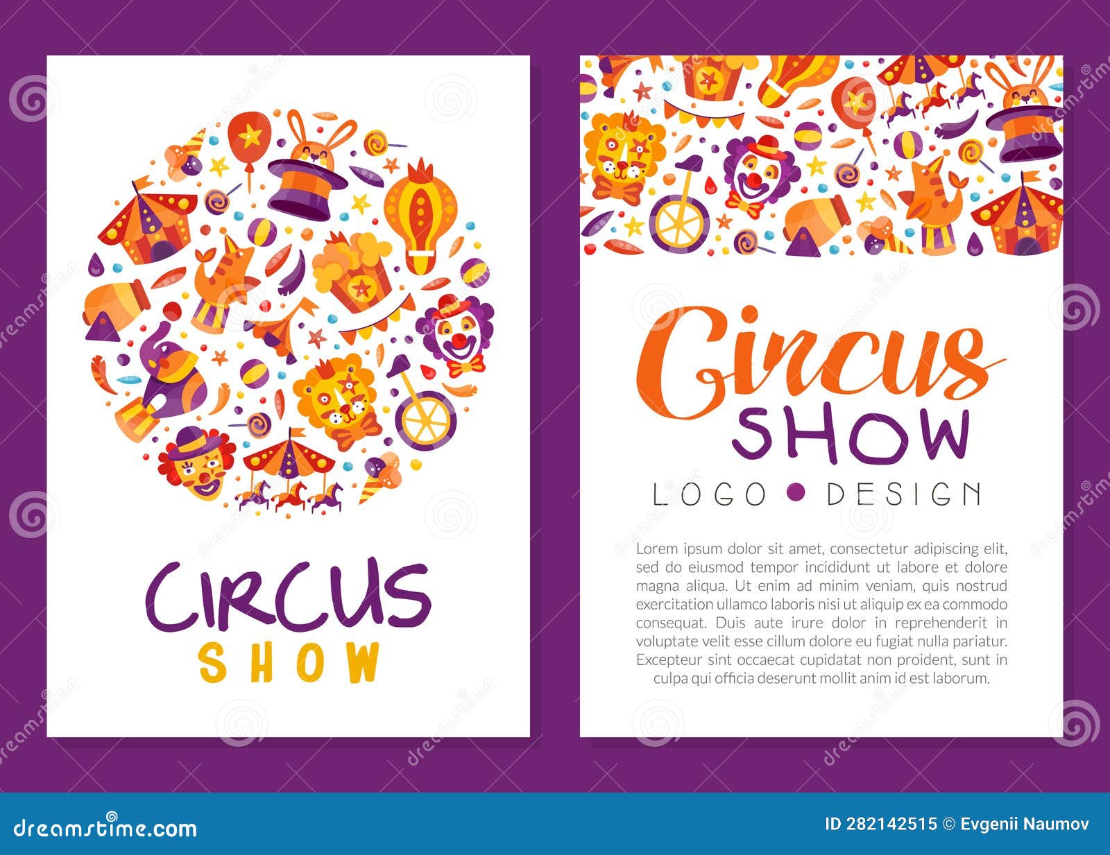 Fairground Show Or Circus Sign With Bullhorn Or Megaphone, Isolated ...