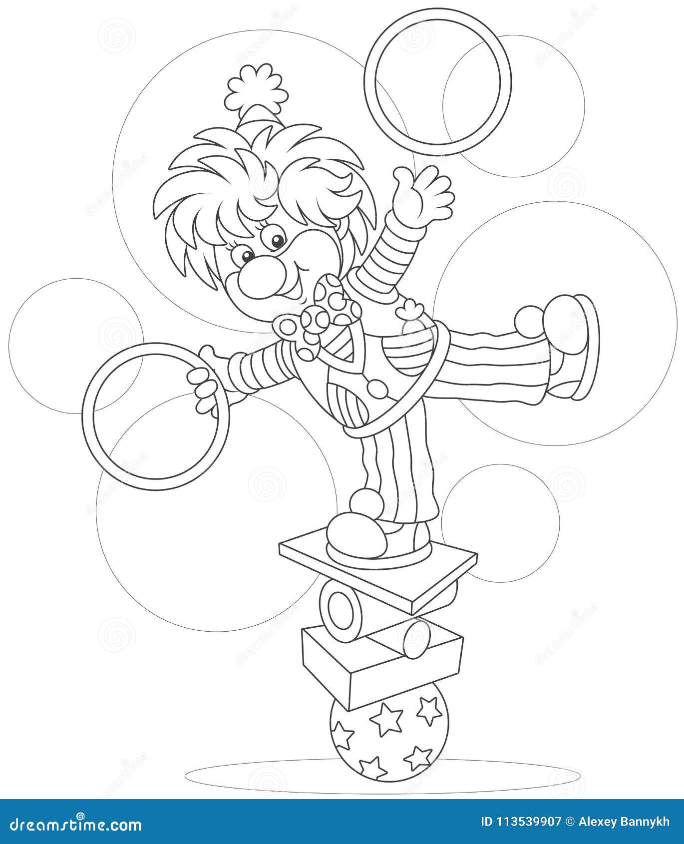 Juggler Is Balancing On Railroad Royalty-Free Illustration ...