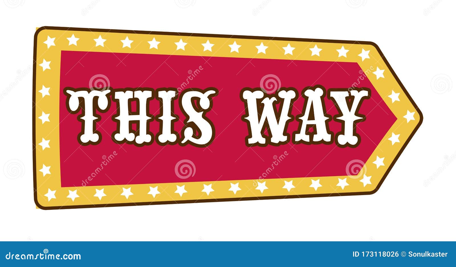 Circus Show Isolated Icon, Direction or Way Pointer Stock Vector ...