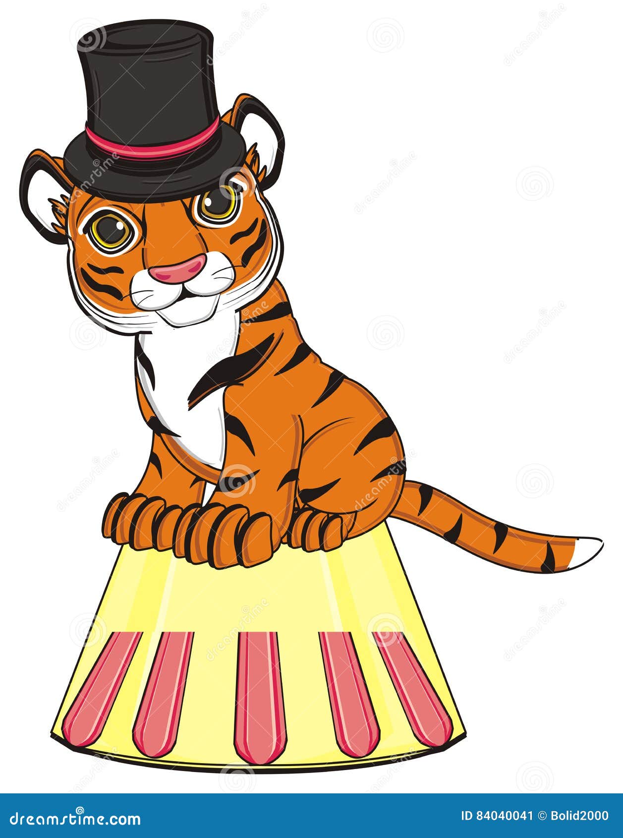 Circus show with tiger stock illustration. Illustration of profile ...