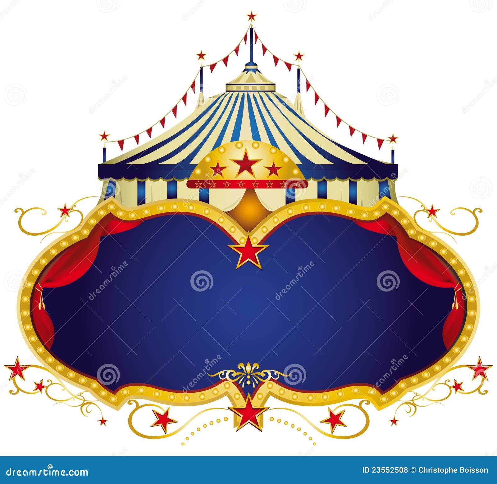 Circus sign stock vector. Illustration of circus, background - 23552508