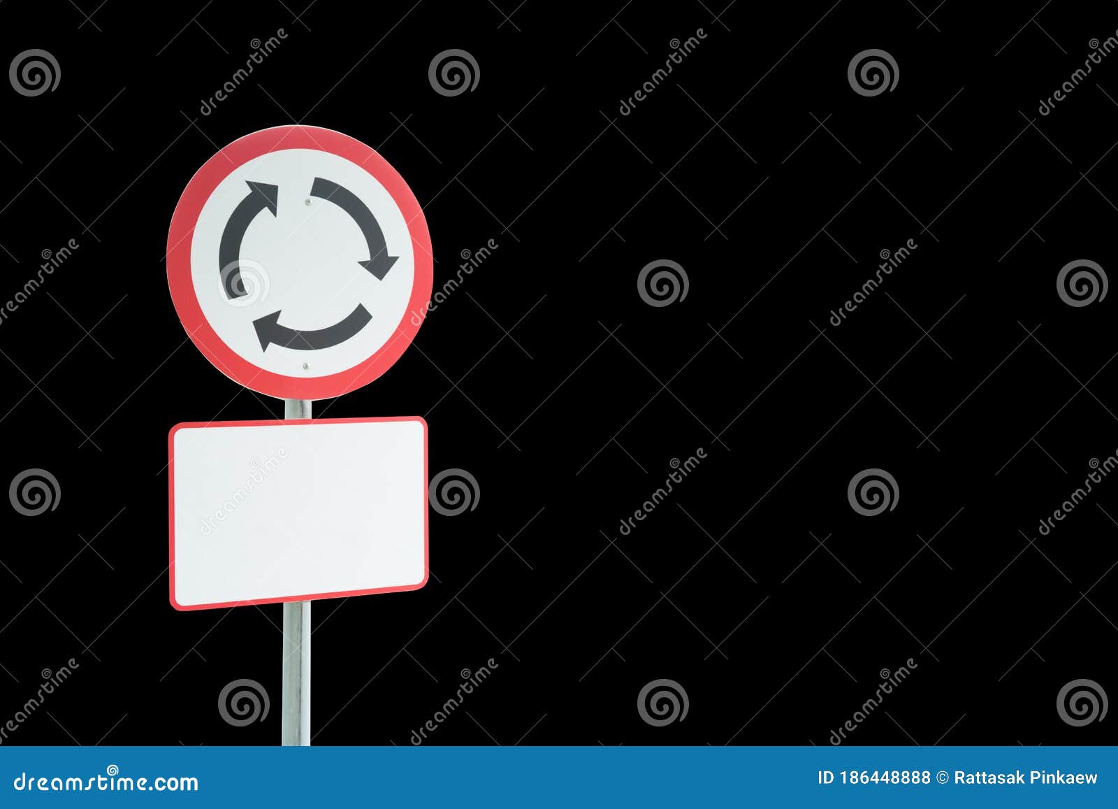 Circus Sign and Rectangular Frame Isolated on Black Background Stock ...