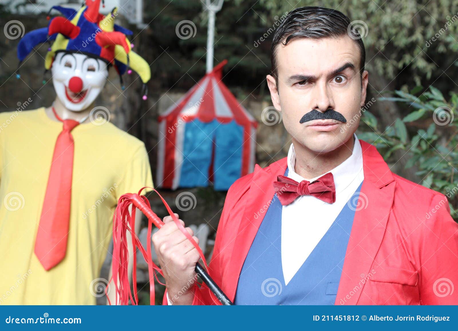 Circus Tamer with Vintage Look Stock Photo - Image of celebration ...