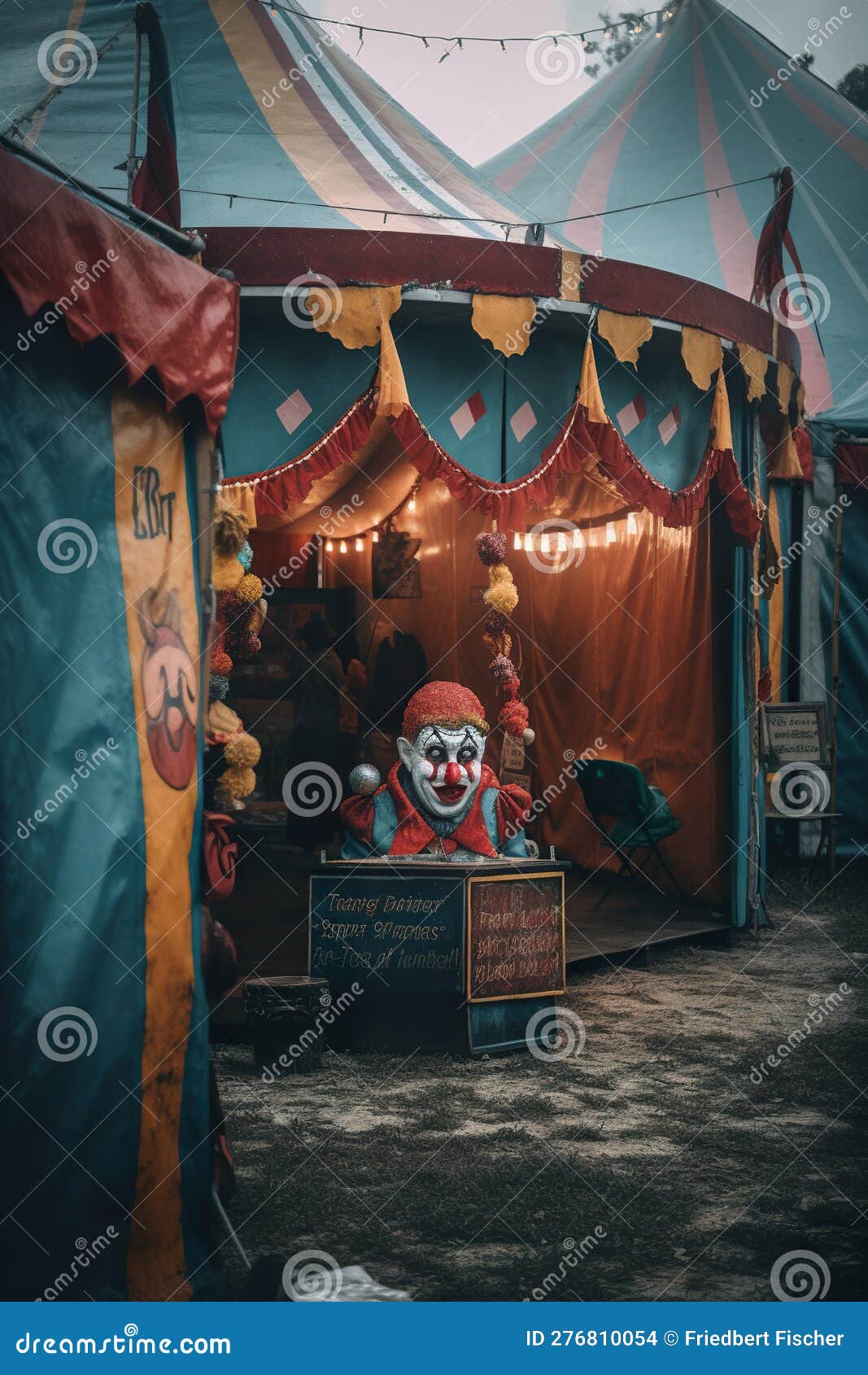 A Circus Tent with a Clown Statue in Front of it. AI Generative Image ...