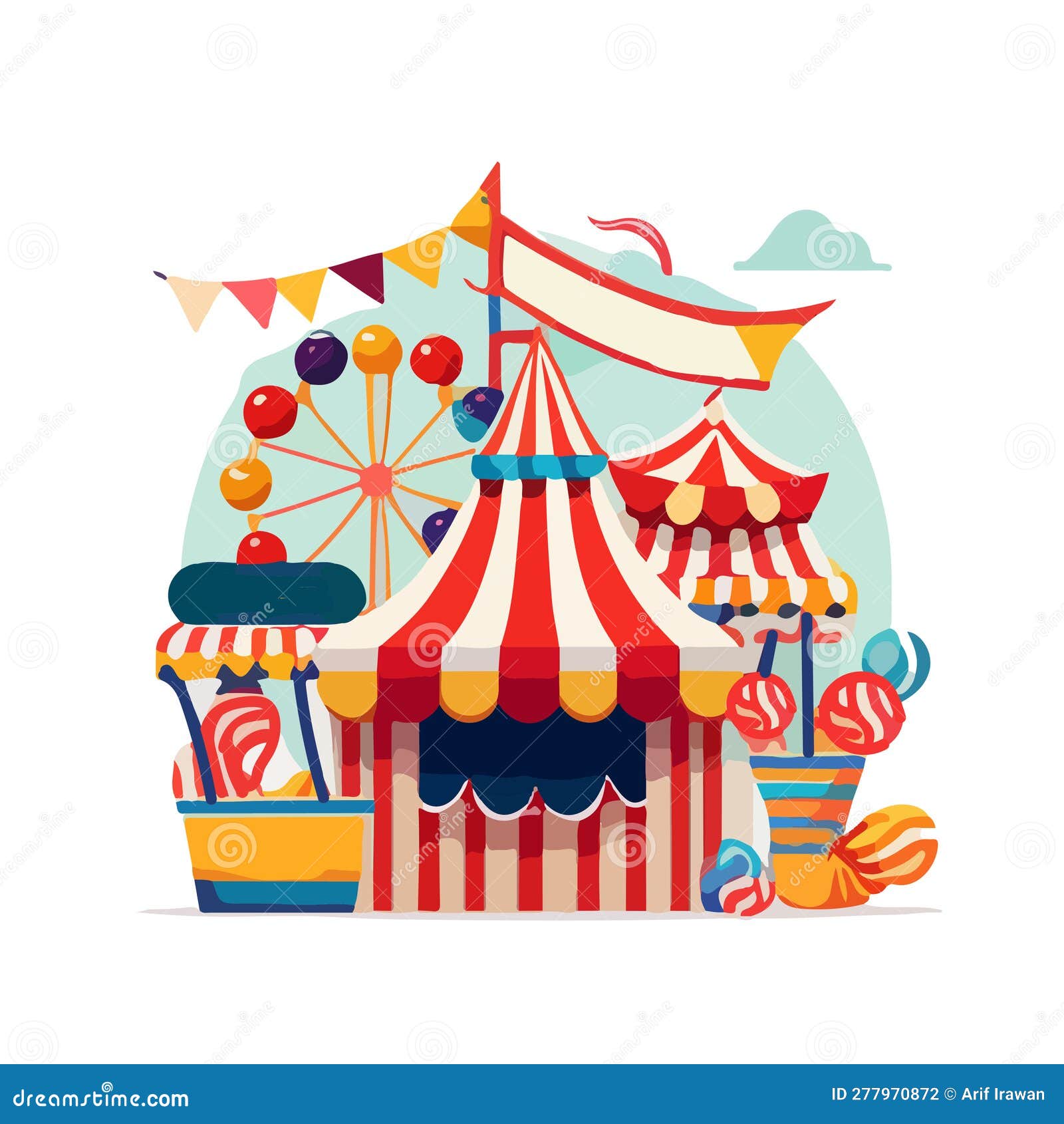 Circus Tent Poster Vector Abstract Background Stock Vector ...