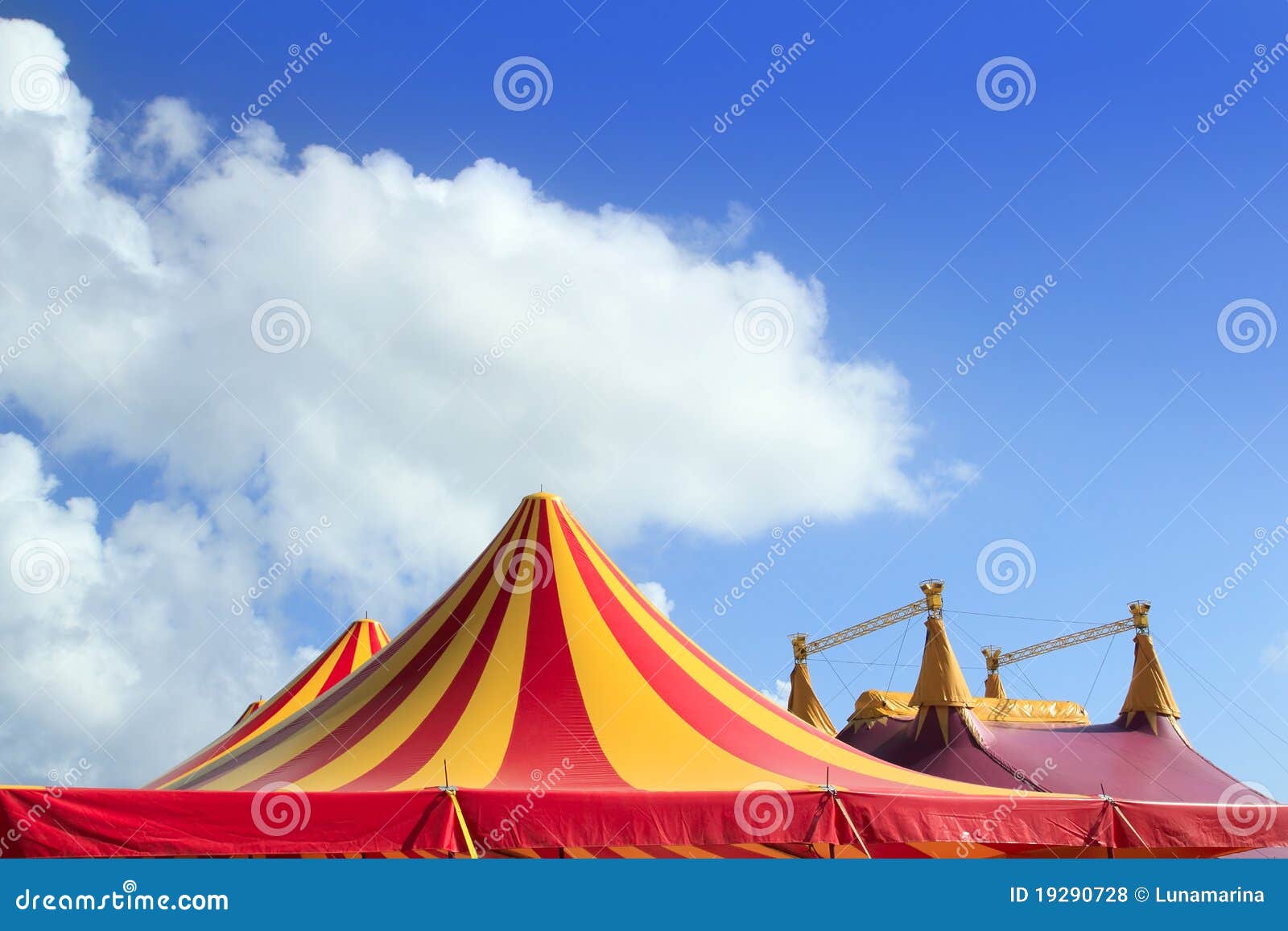 Circus Tent Red Orange and Yellow Stripped Pattern Stock Photo - Image ...