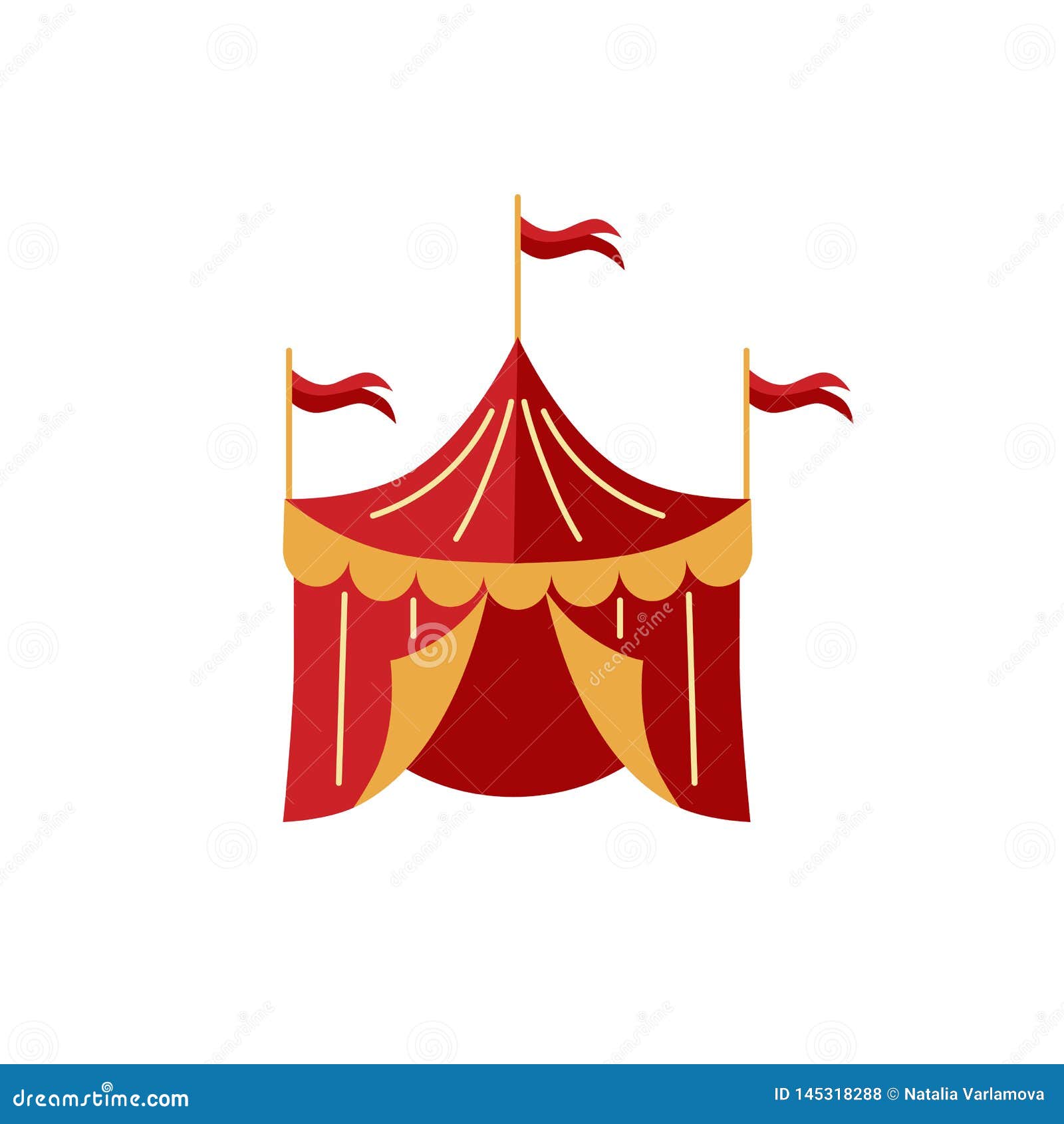 Circus Tent Vector Illustration Stock Illustration - Illustration of ...