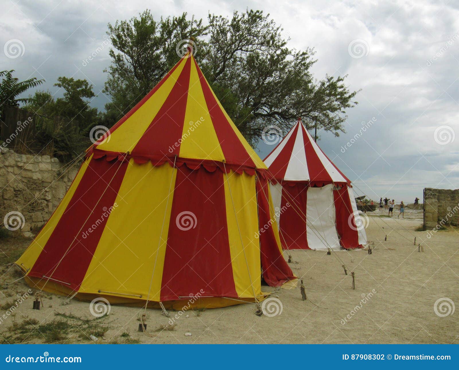 Circus tents stock photo. Image of beach, circus, tents - 87908302