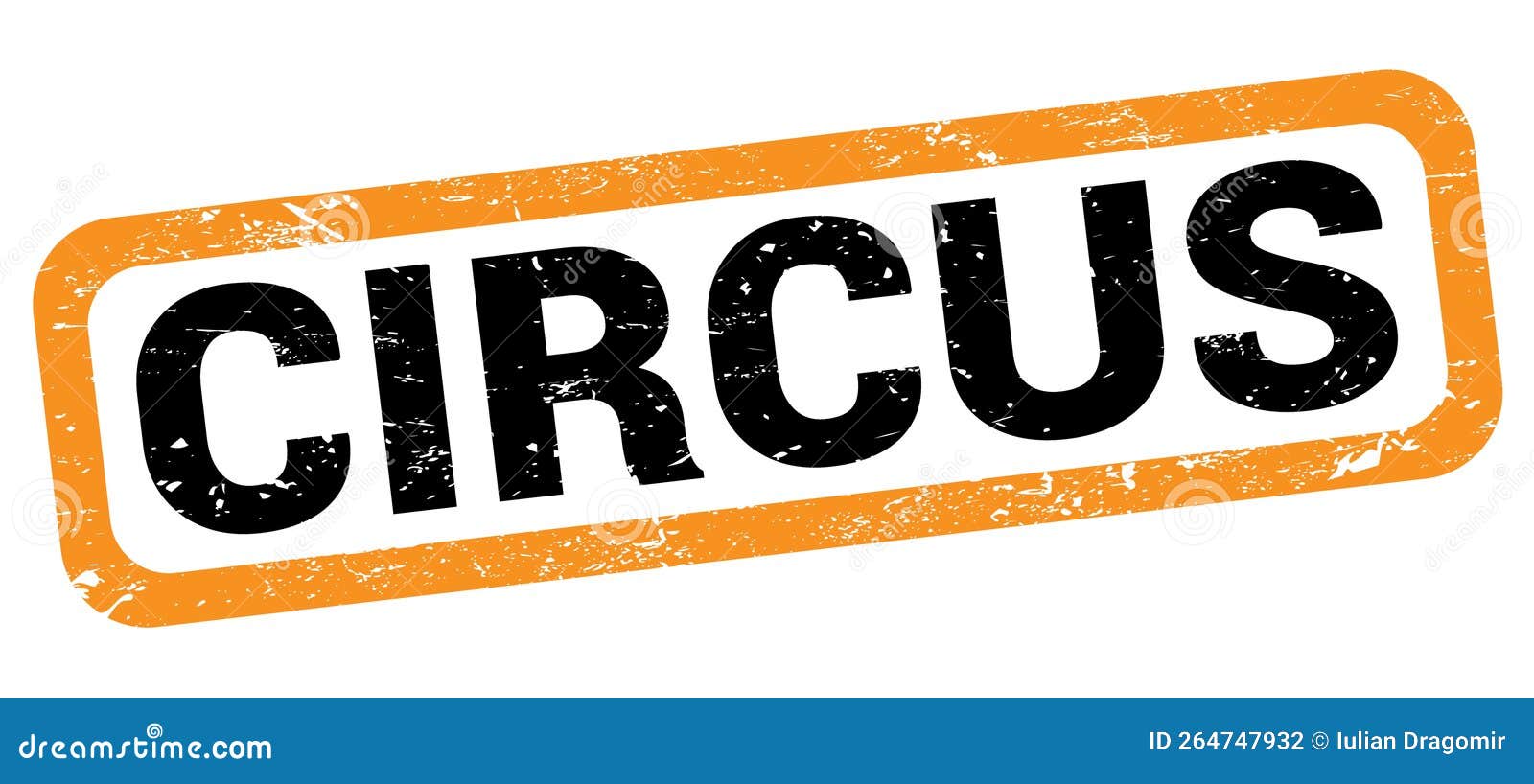 CIRCUS Text Written on Orange-black Rectangle Stamp Stock Illustration ...