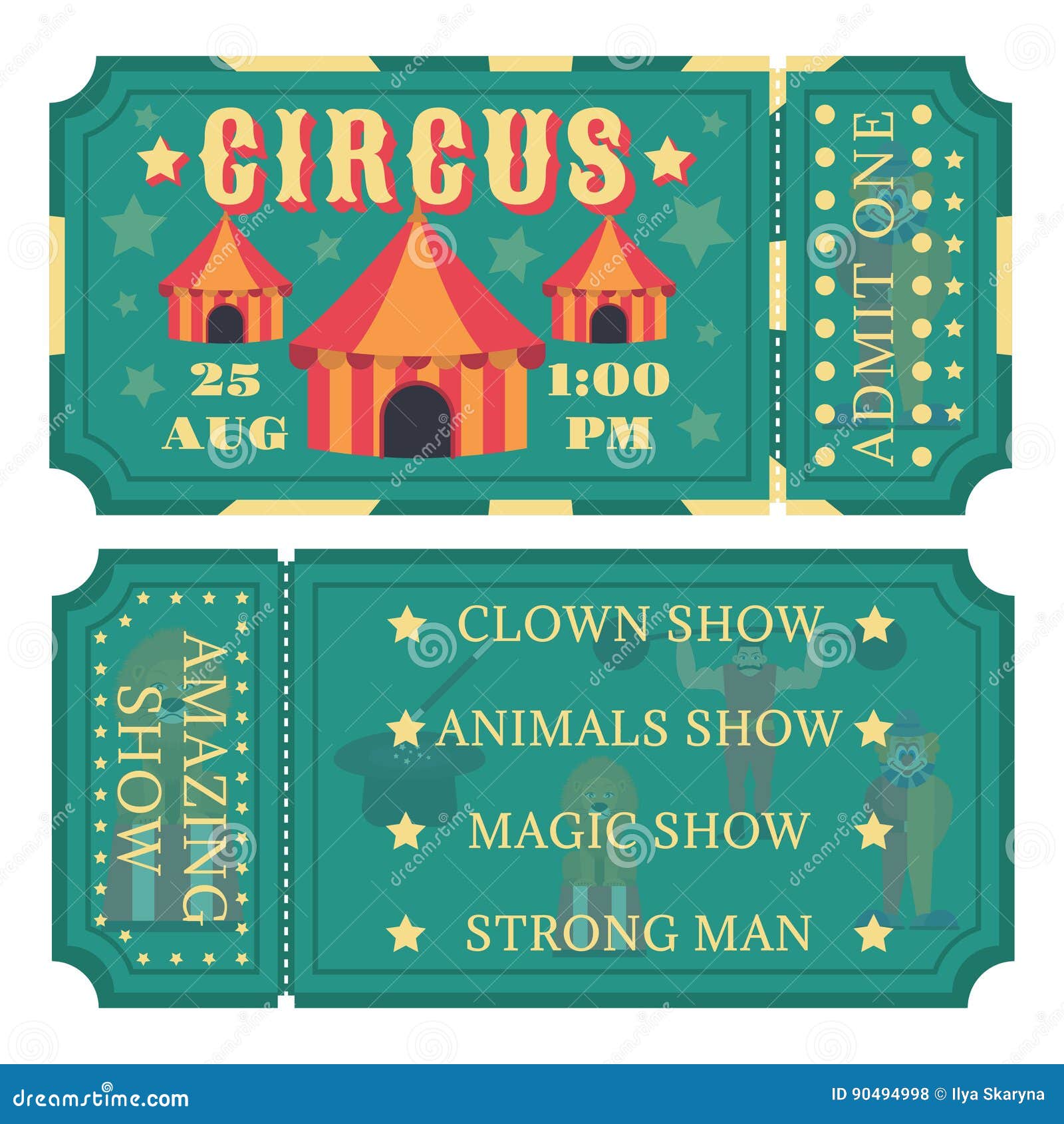 Circus tickets icon stock vector. Illustration of invitation - 90494998