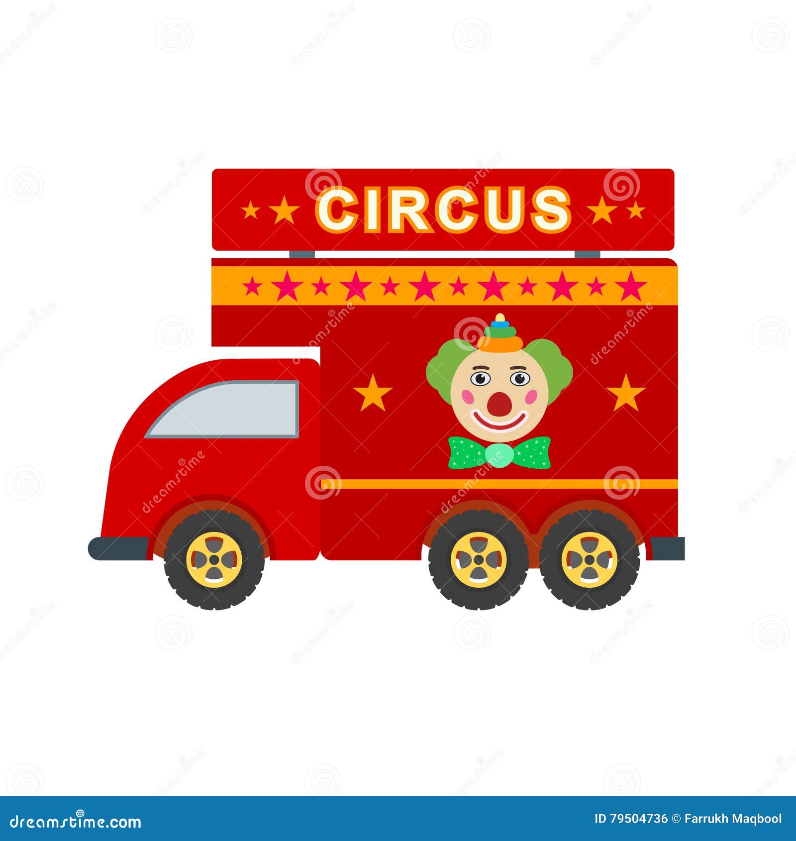 Circus Van stock vector. Illustration of vector, celebration - 79504736