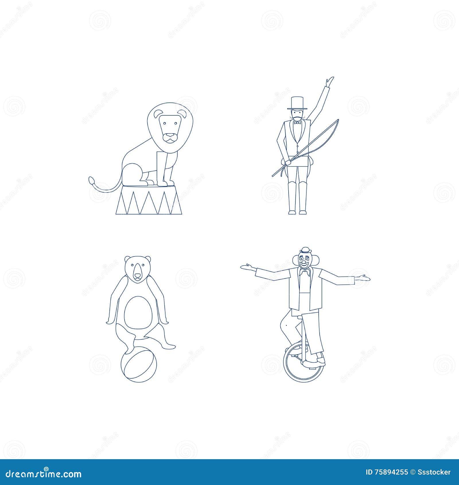 Circus Line Art Stock Illustrations – 4,932 Circus Line Art Stock ...