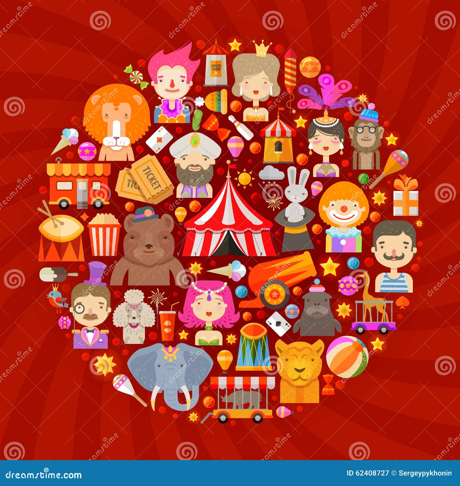 Circus Vector Logo Design Template. Fun Fair Stock Vector ...