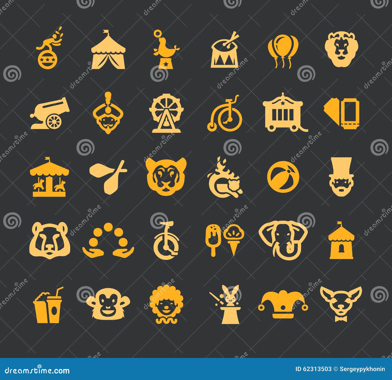 Circus Vector Logo Design Template. Funfair or Stock Vector ...